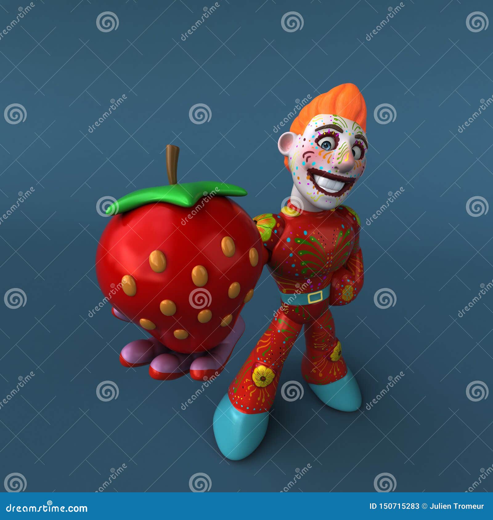 Mexican Hero - 3D Illustration Stock Illustration - Illustration of ...