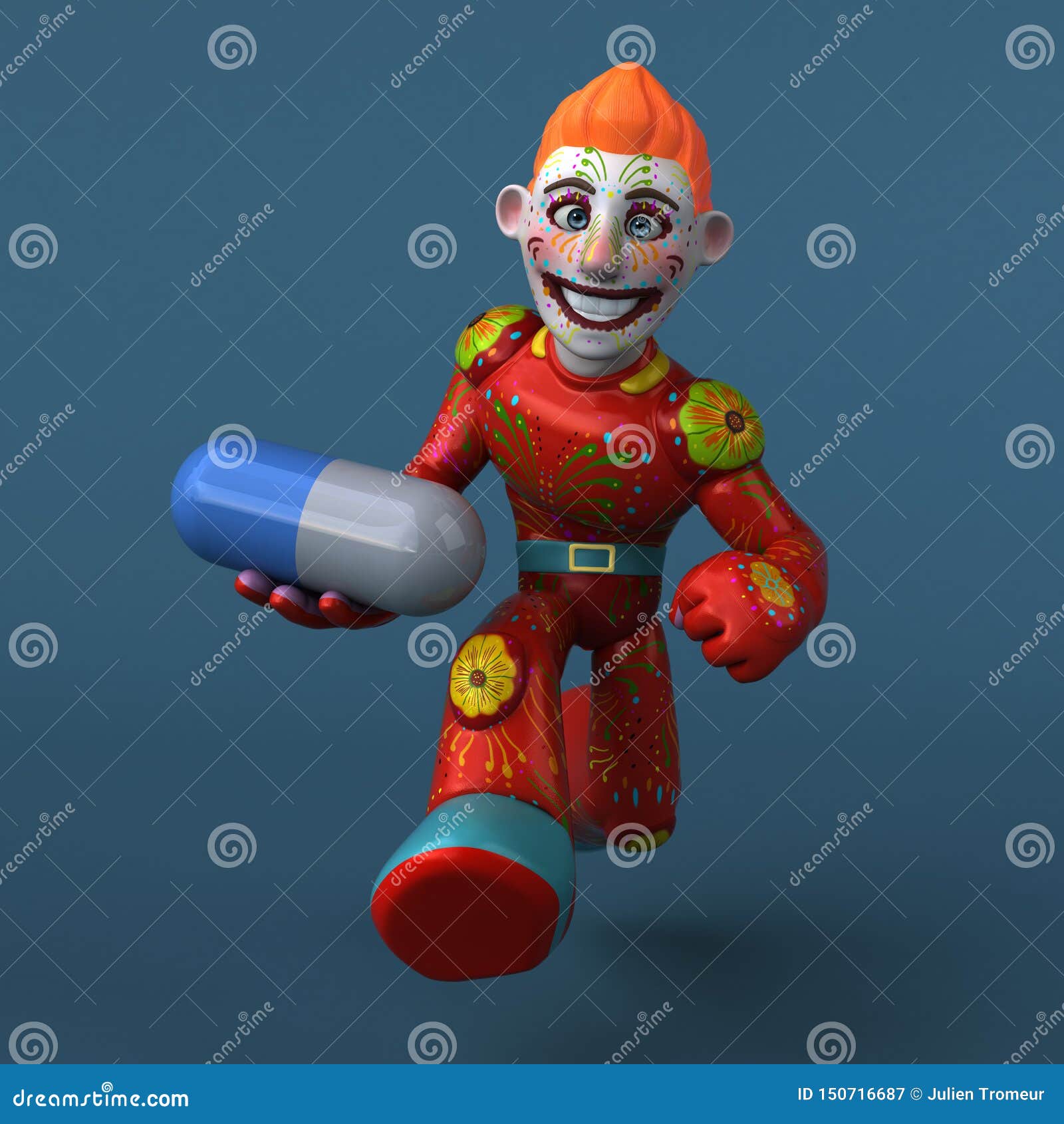 Mexican Hero - 3D Illustration Stock Illustration - Illustration of ...