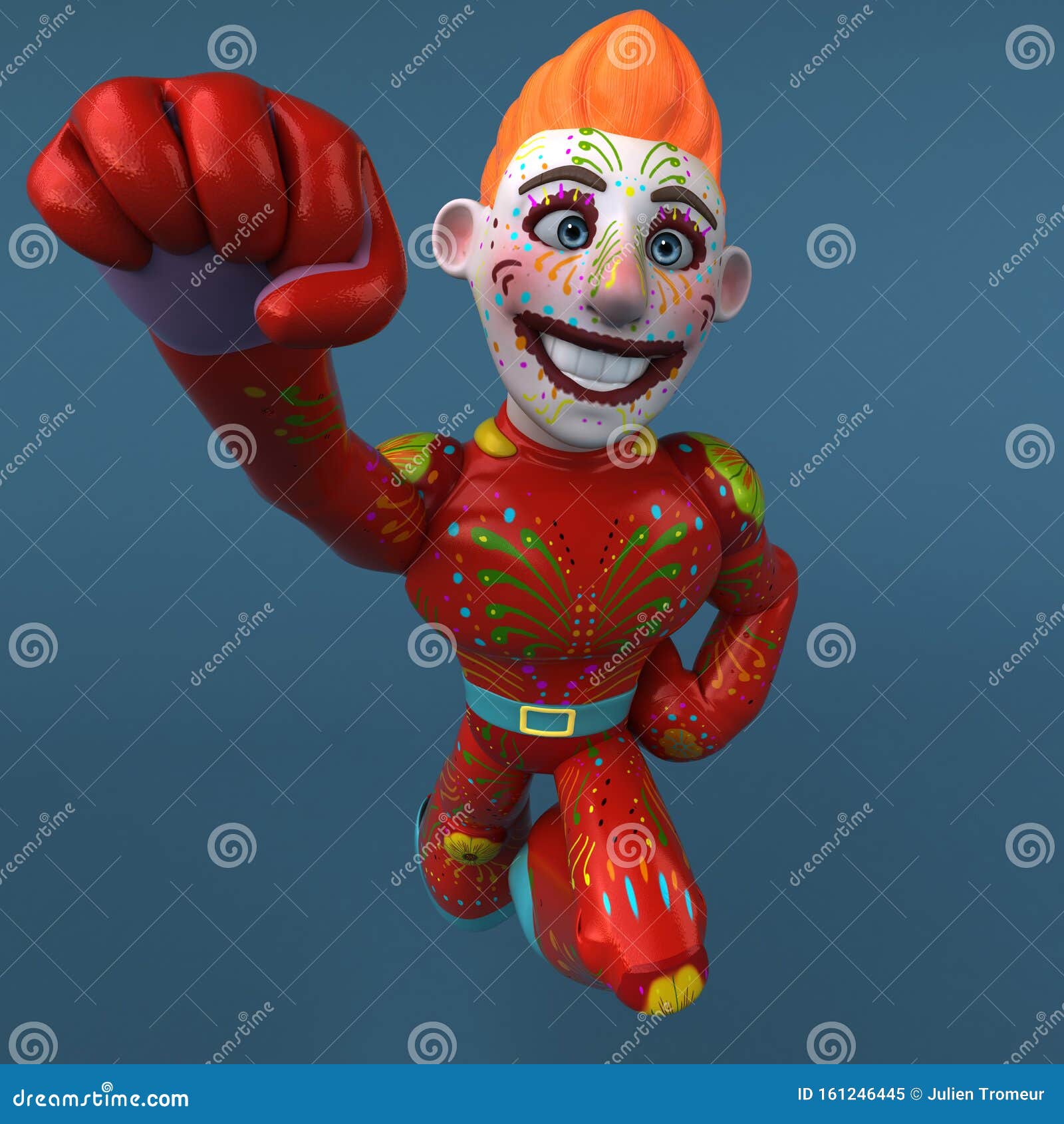 Mexican Hero - 3D Illustration Stock Illustration - Illustration of ...