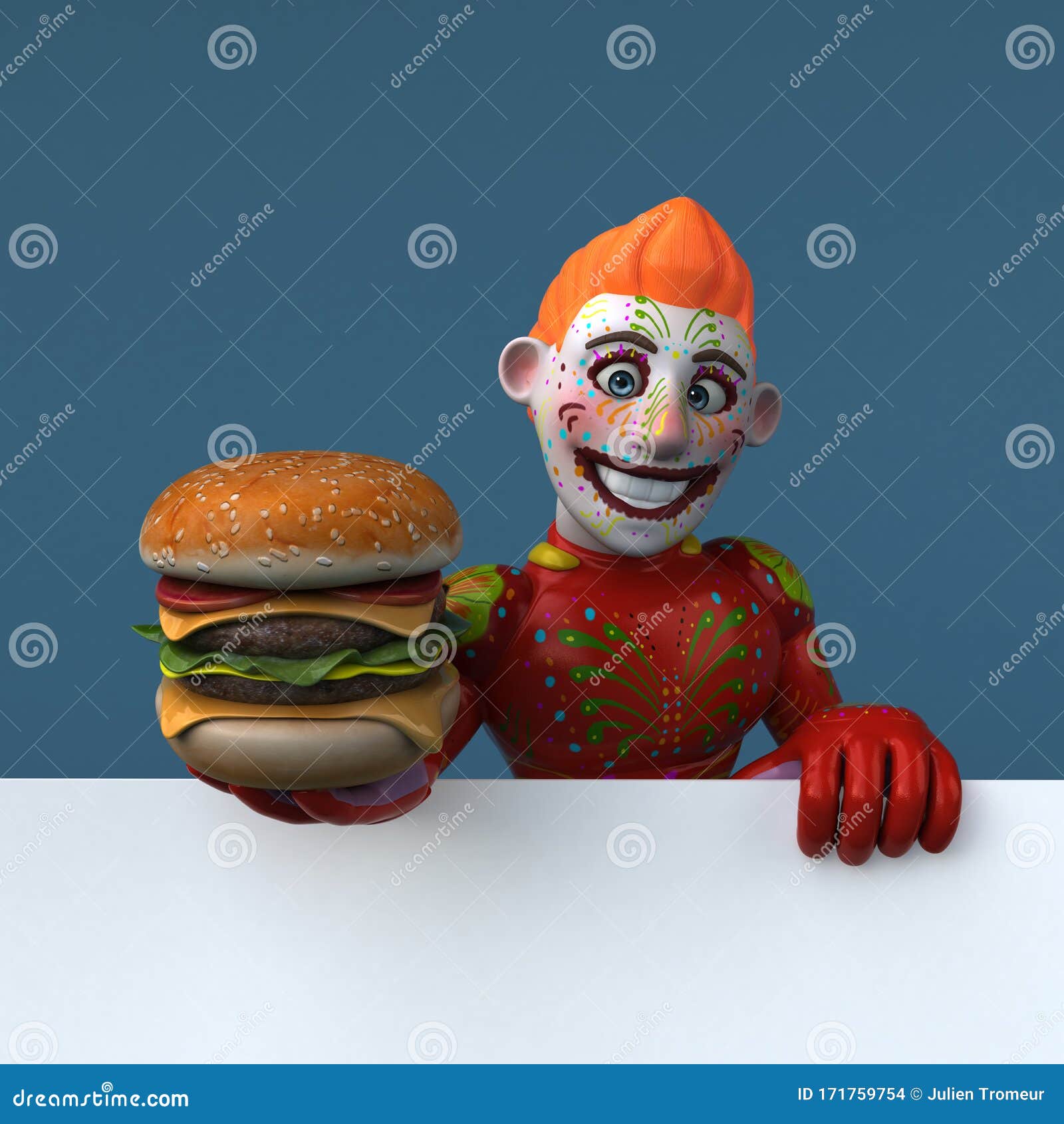 Mexican Hero - 3D Illustration Stock Illustration - Illustration of ...