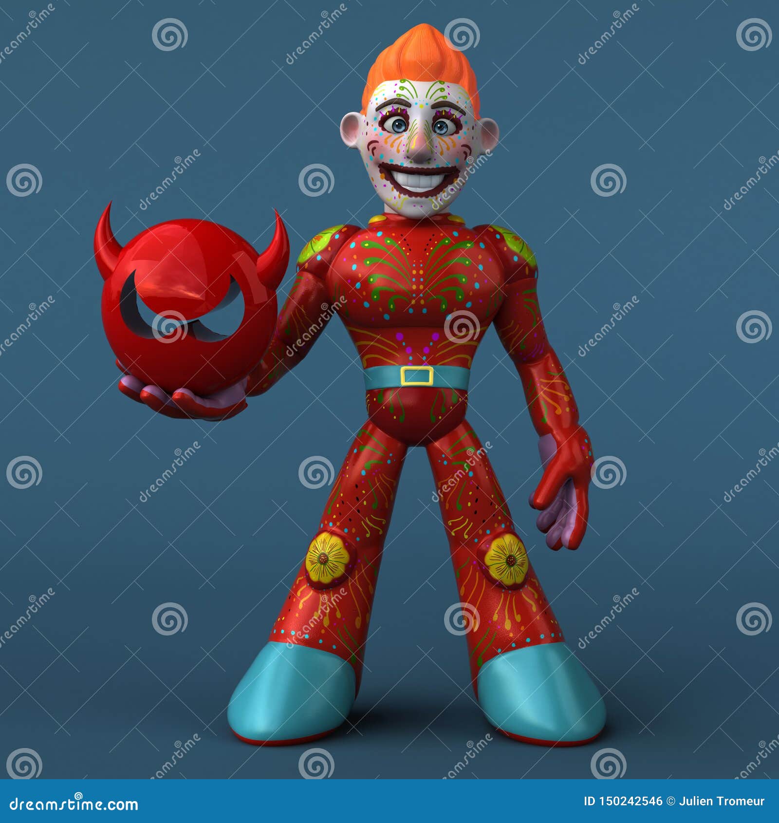 Mexican Hero - 3D Illustration Stock Illustration - Illustration of ...