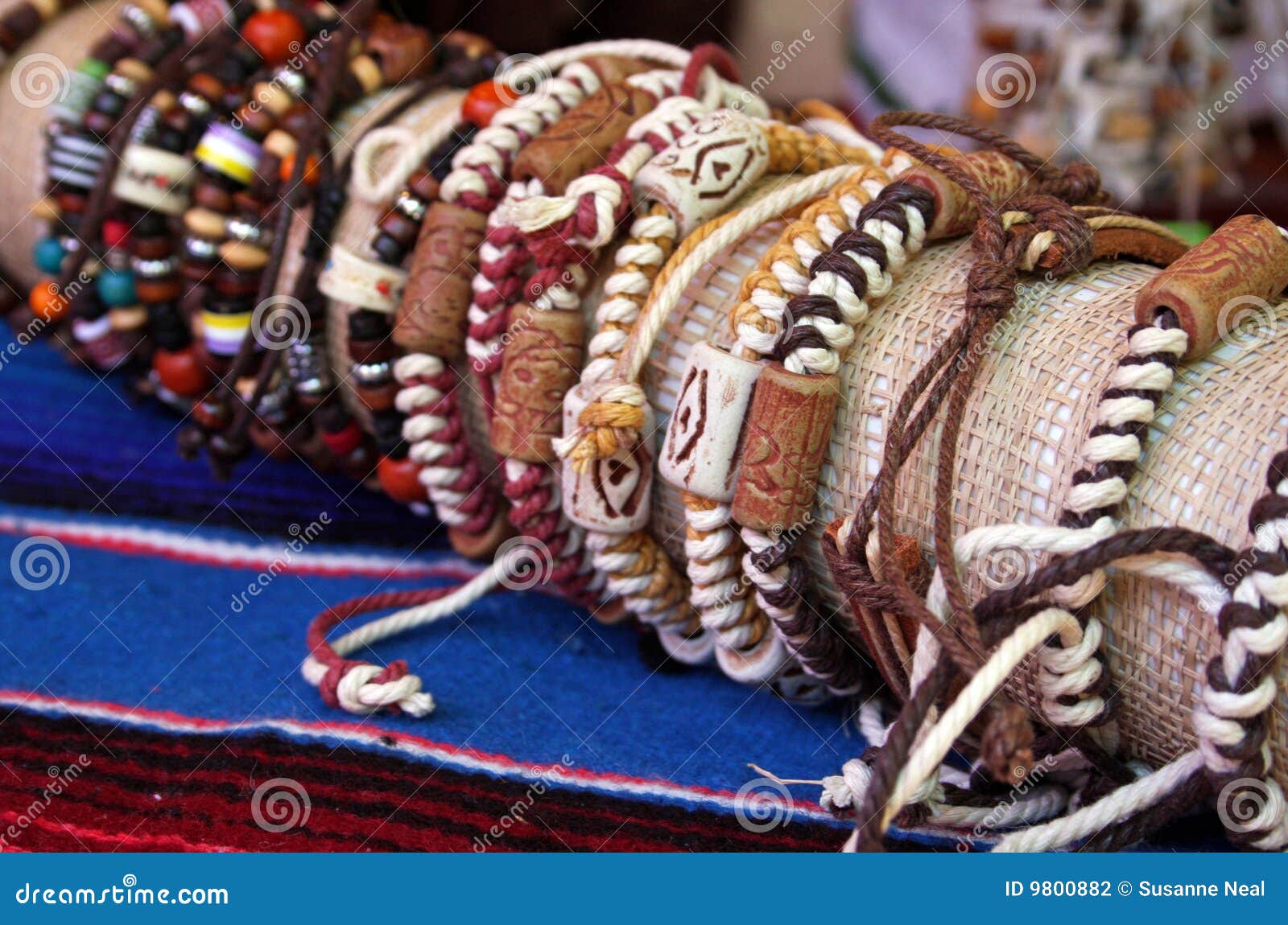 Mexican or Indian Bracelets Stock Photo - Image of handcrafted, beads ...