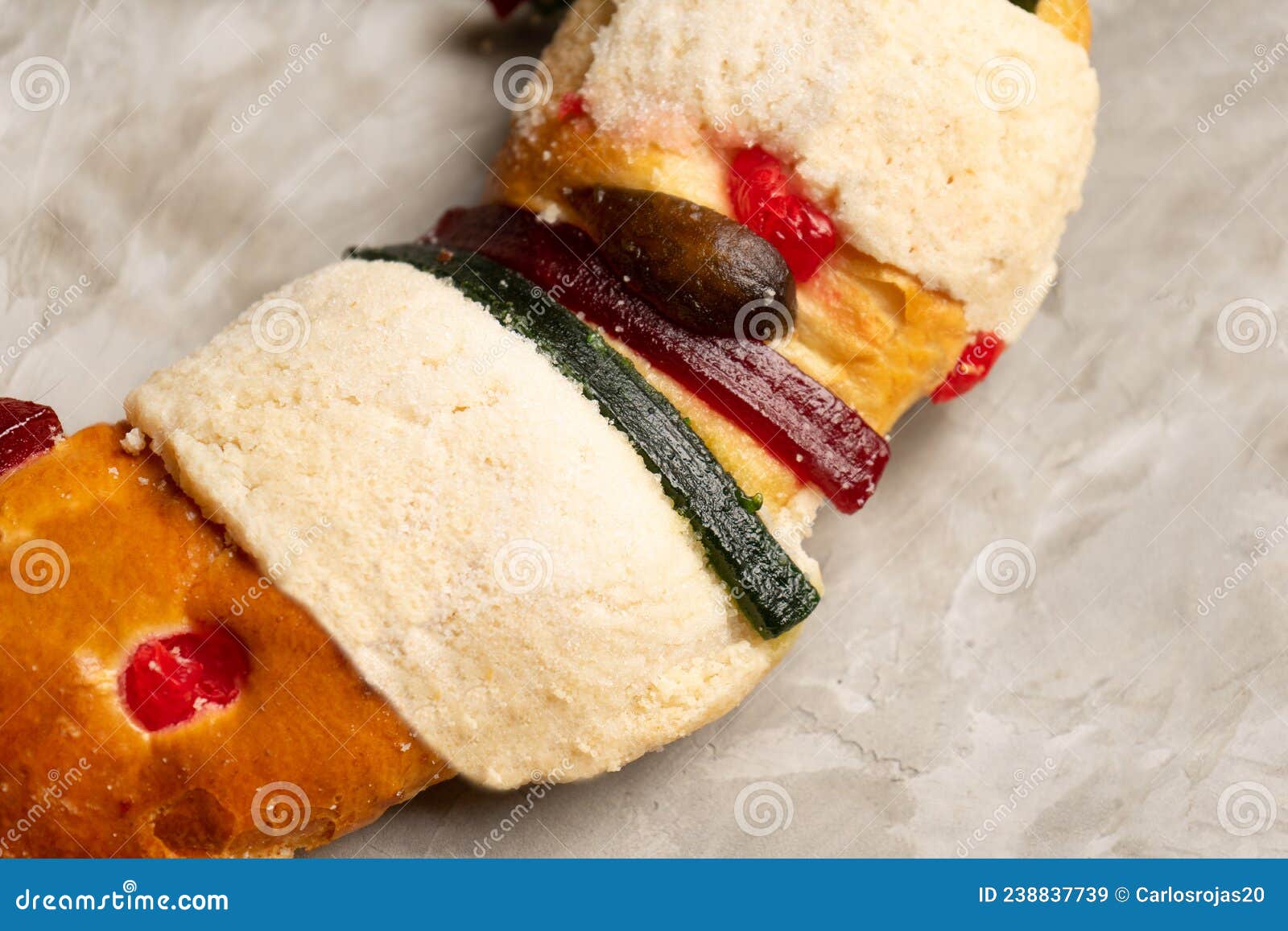 Mexican King Cake Also Called Rosca Stock Image - Image of fruit ...