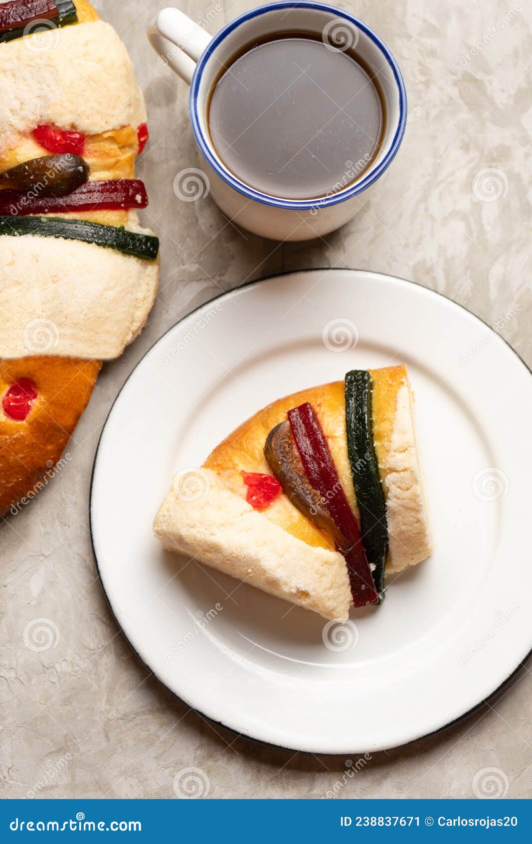 Mexican King Cake Also Called Rosca Stock Image - Image of decoration ...