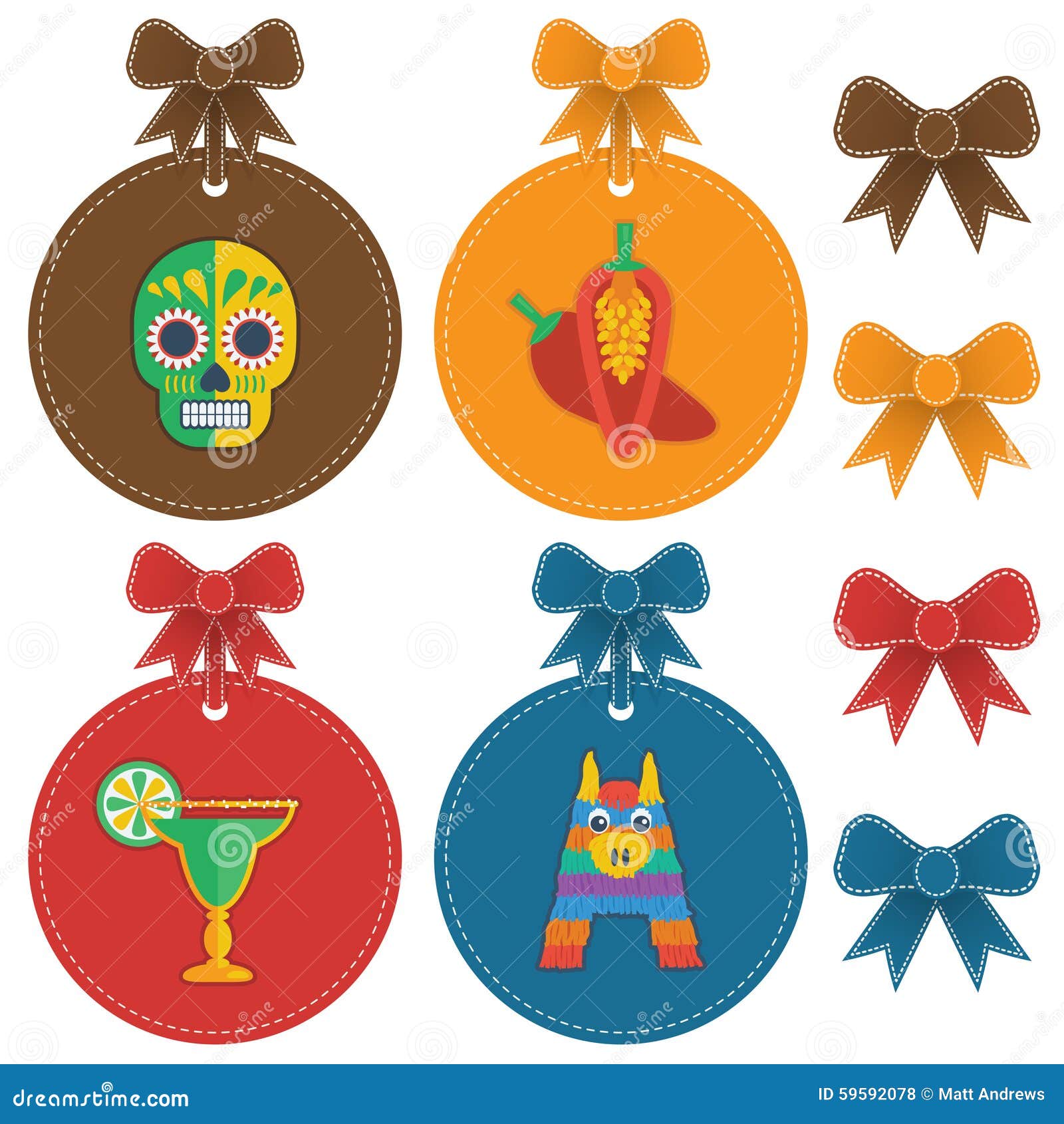 Mexican labels stock vector. Illustration of badge, traditional - 59592078