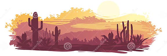 Mexican landscape stock vector. Illustration of desert - 9194536