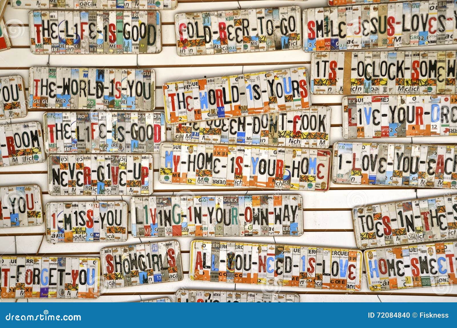 Mexican License Plates Create Collages Editorial Image - Image of ...