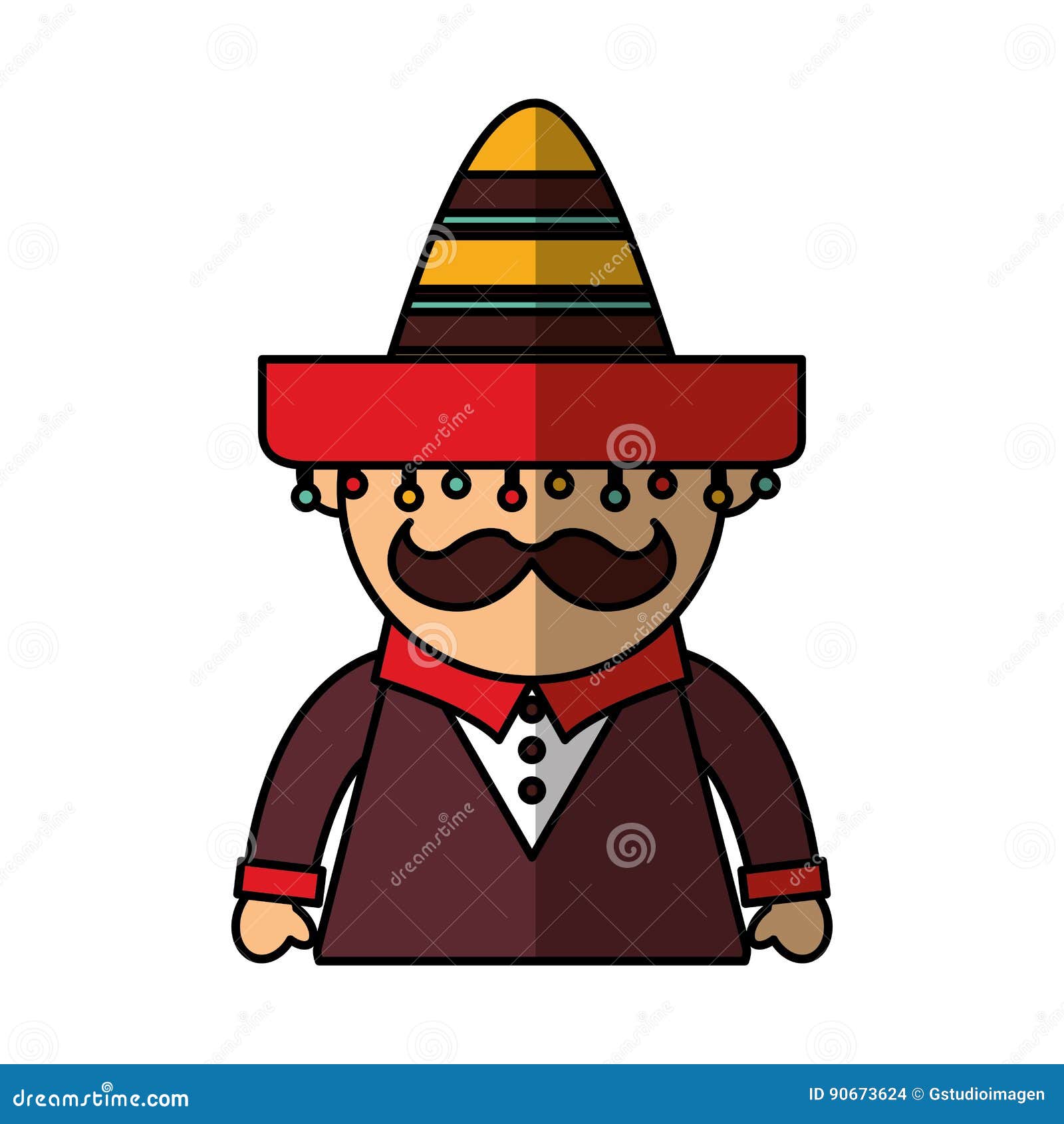 Mexican Man Avatar Character Stock Vector - Illustration of mexican ...