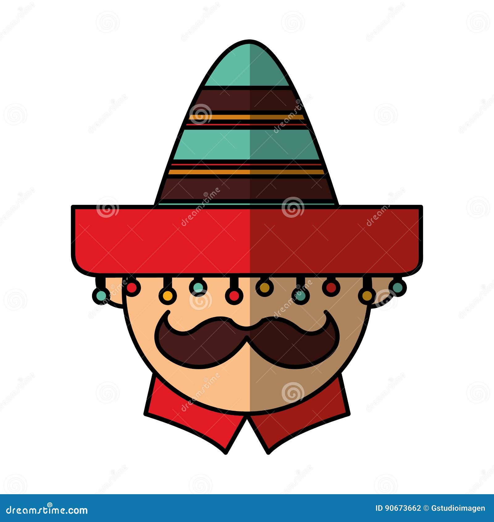 Mexican Man Avatar Character Stock Vector - Illustration of tradition ...