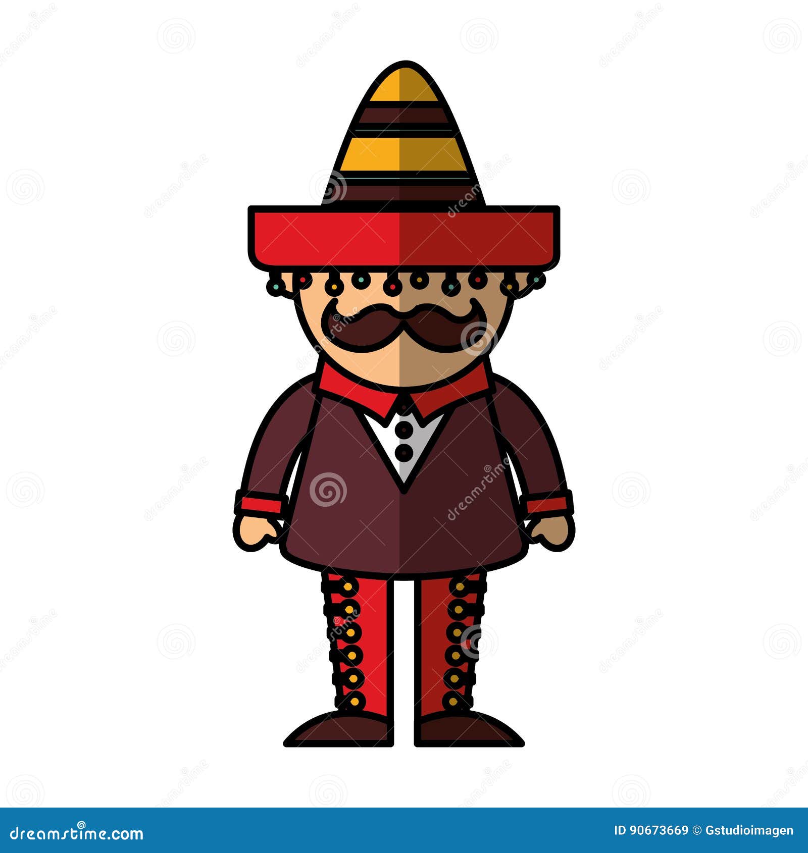Mexican Man Avatar Character Stock Vector - Illustration of mexican ...
