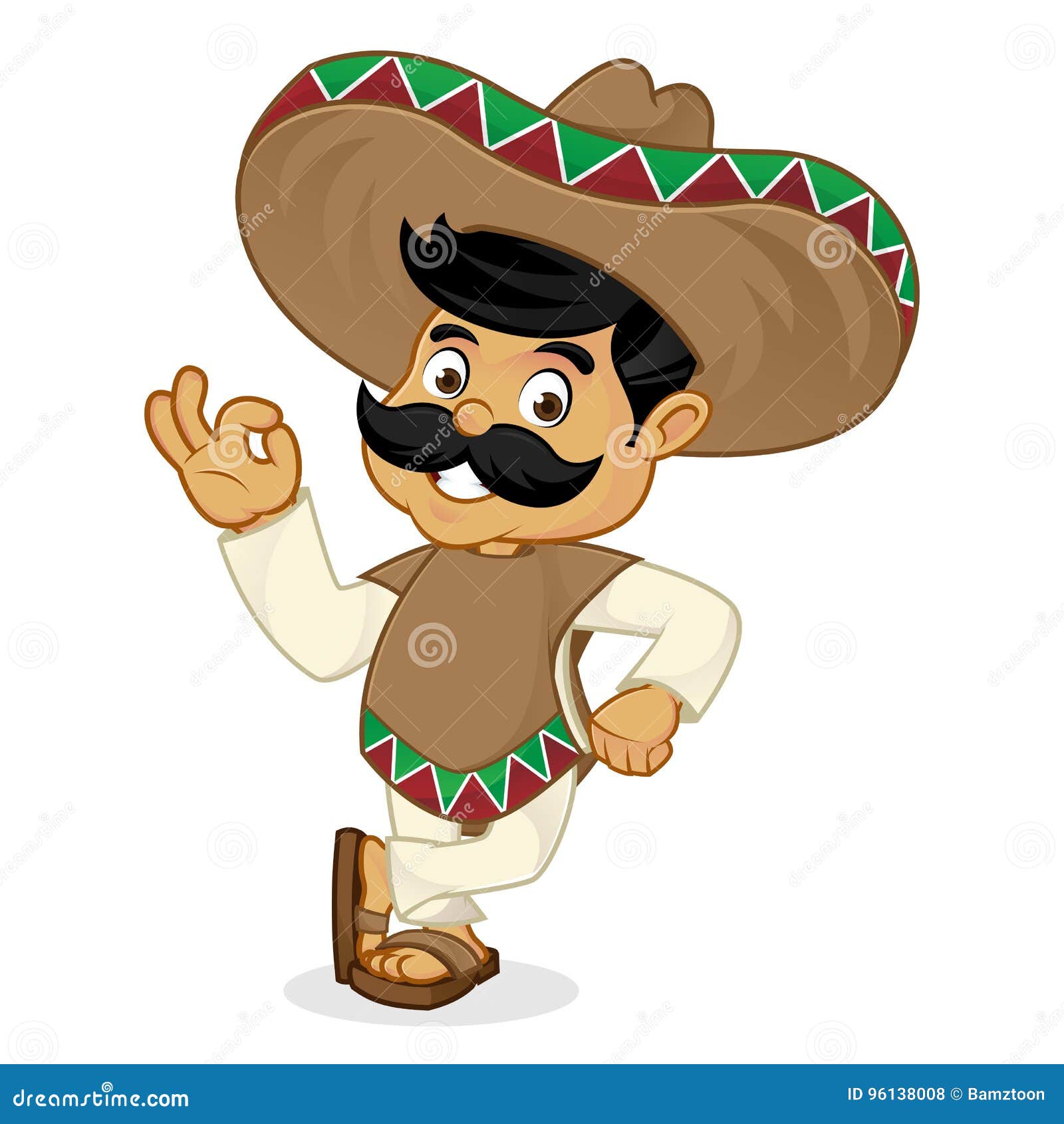Mexican Man Cartoon Giving Thumbs Up | CartoonDealer.com #96138031