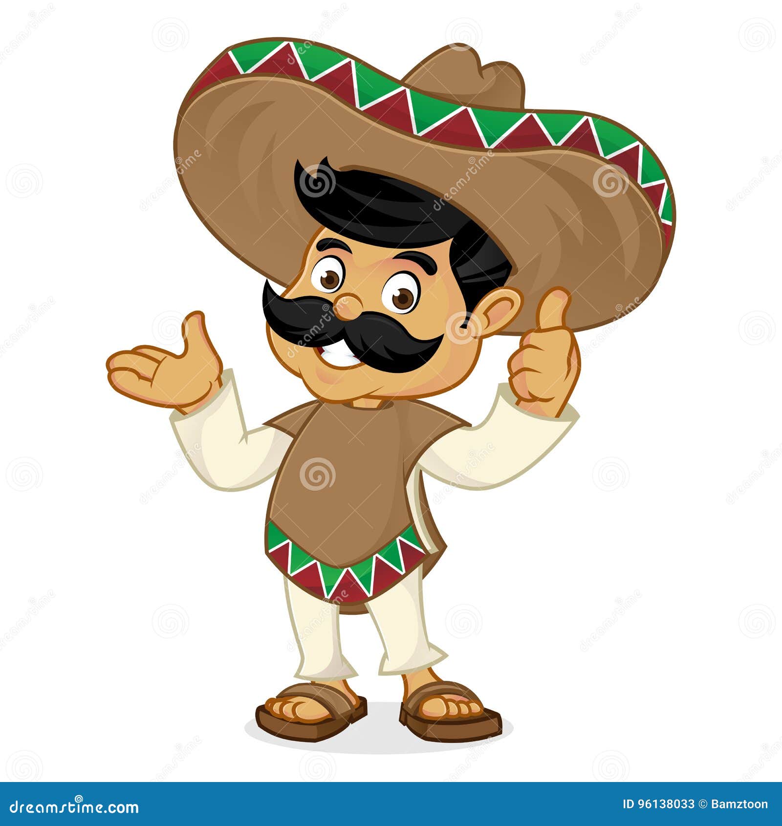 Mexican Man Cartoon Presenting Stock Vector - Illustration of cartoon ...