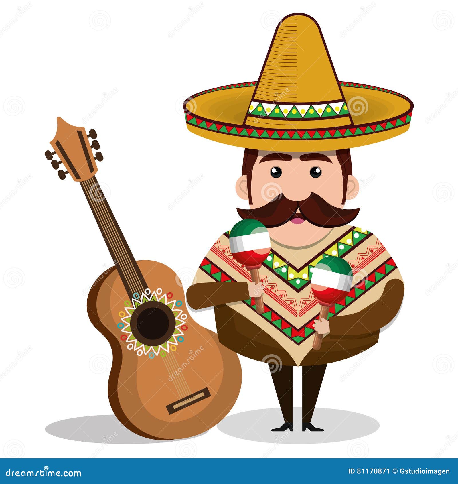 Mexican Man Comic Character Stock Vector - Illustration of graphic ...