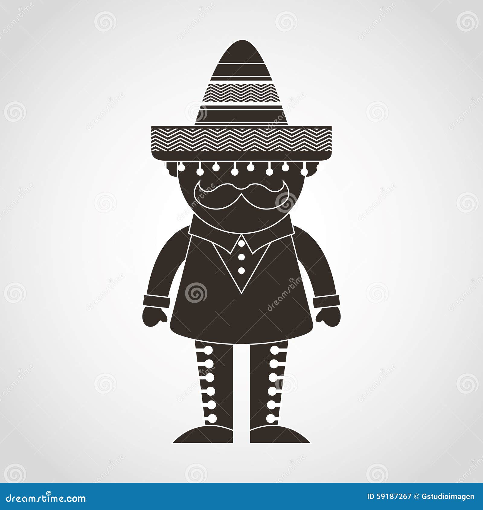 Mexican man stock vector. Illustration of latin, character - 59187267