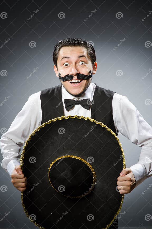 Mexican man in funny stock photo. Image of humor, retro - 41914206