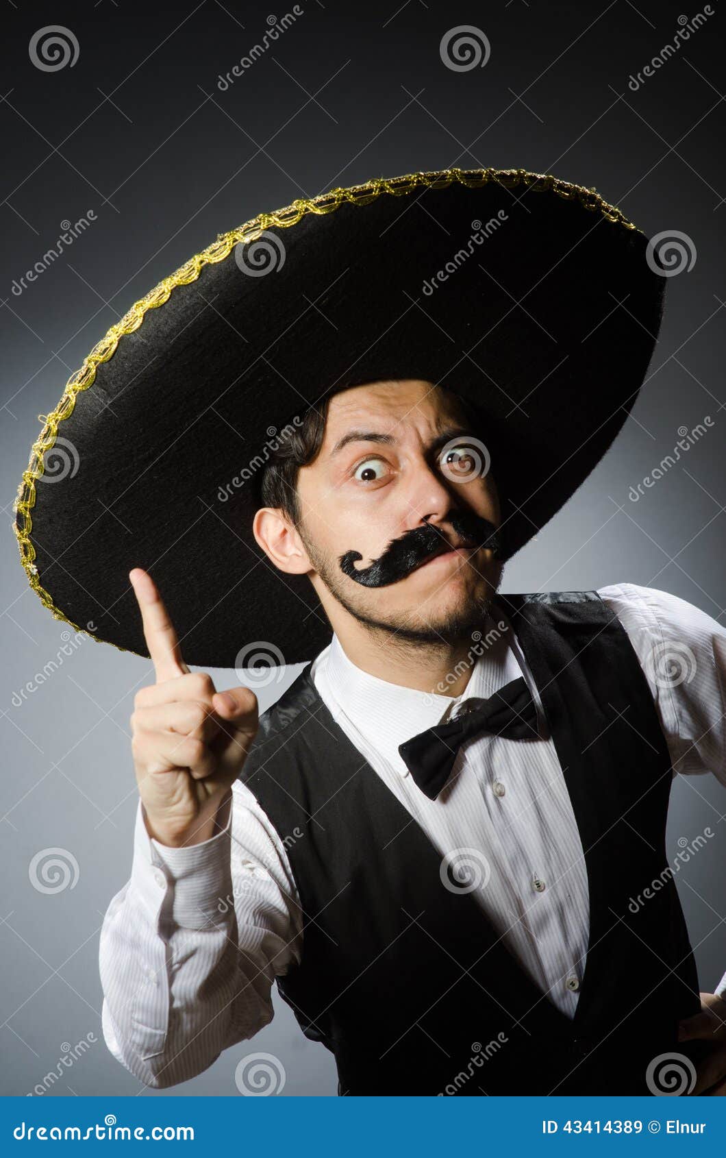 Mexican man in funny stock image. Image of portrait, comic - 43414389