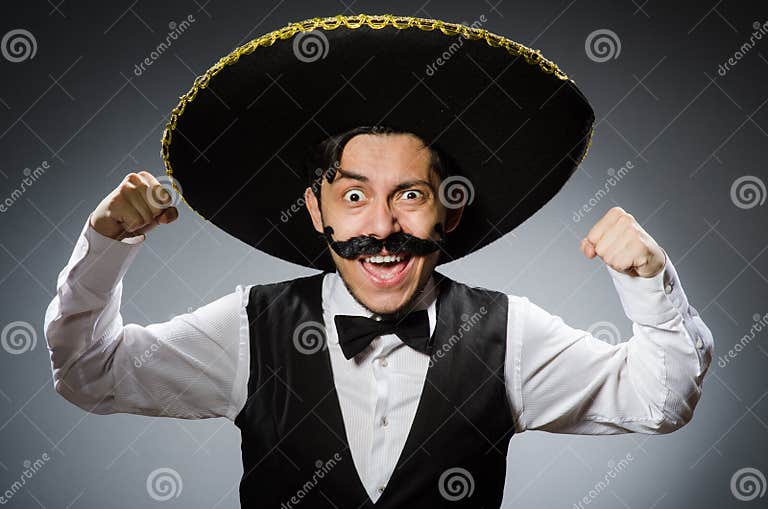 Mexican man in funny stock photo. Image of cowboy, comic - 44055274