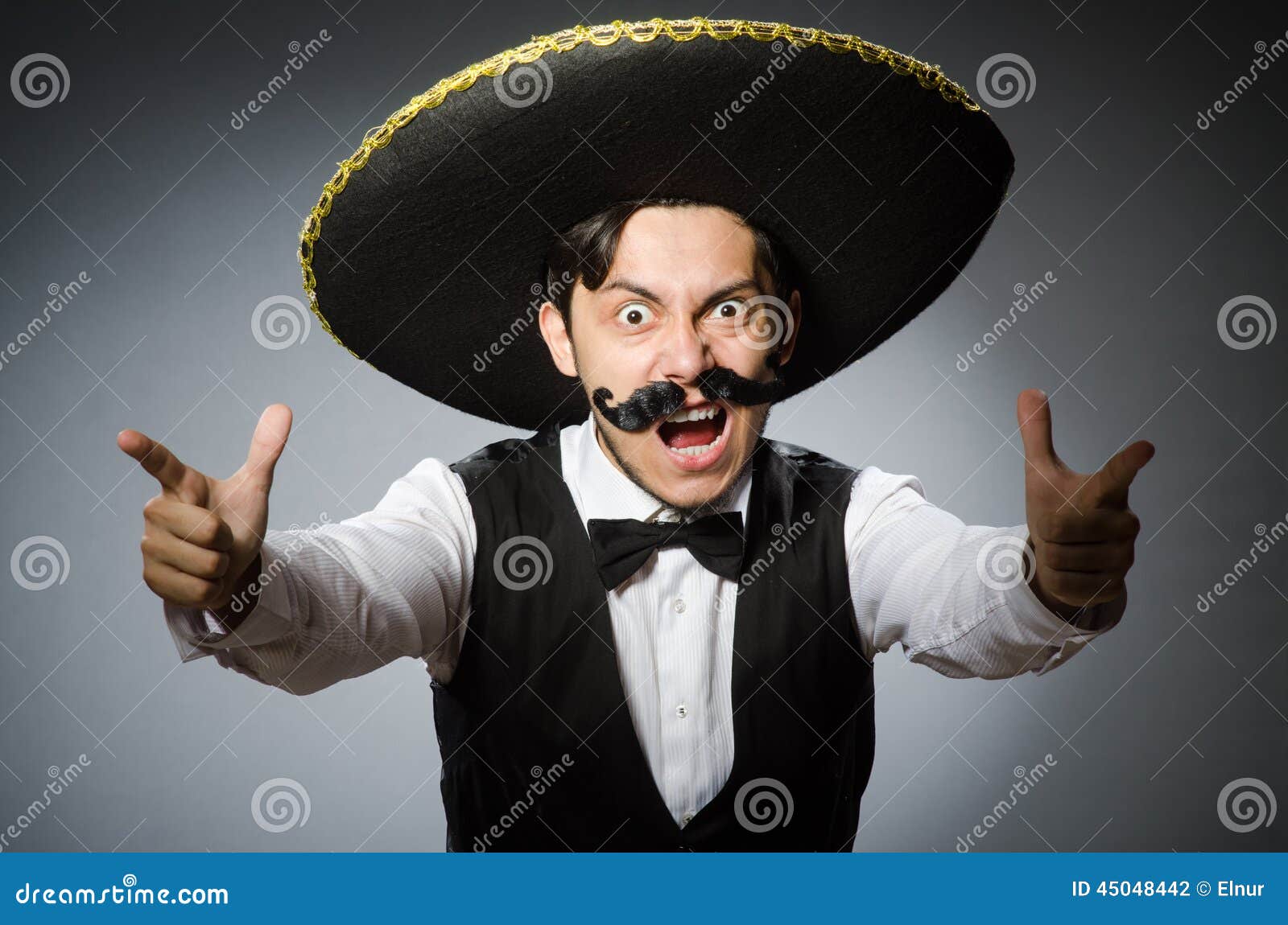 Mexican man in funny stock photo. Image of party, happy - 45048442
