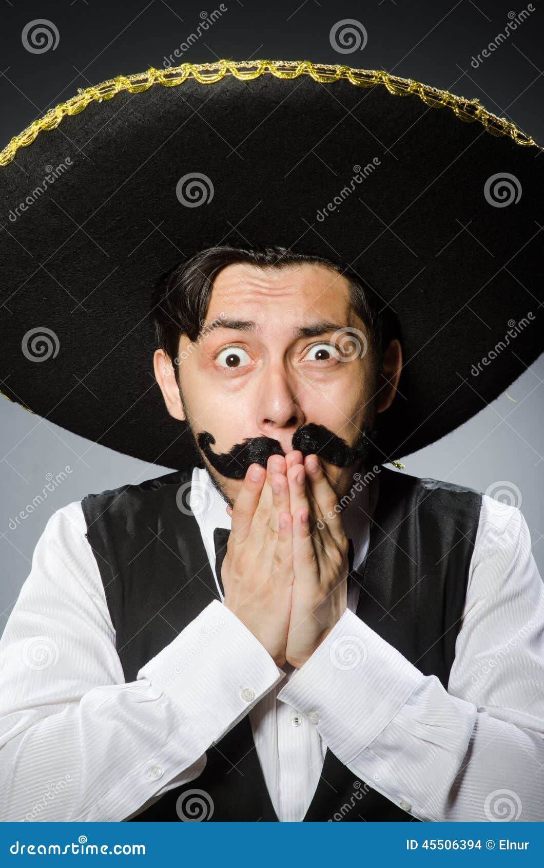 Mexican man in funny stock photo. Image of costume, mustache - 45506394