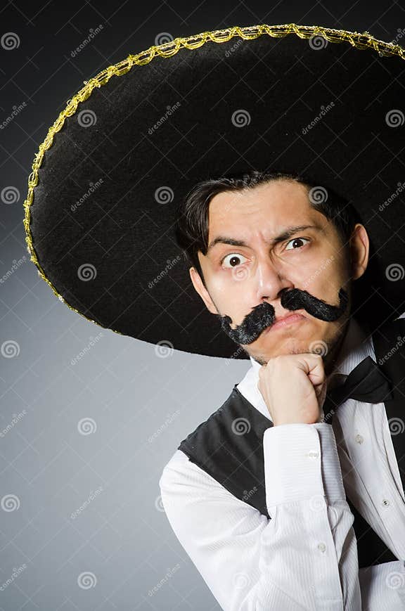 Mexican man in funny stock photo. Image of mexican, funny - 48245418