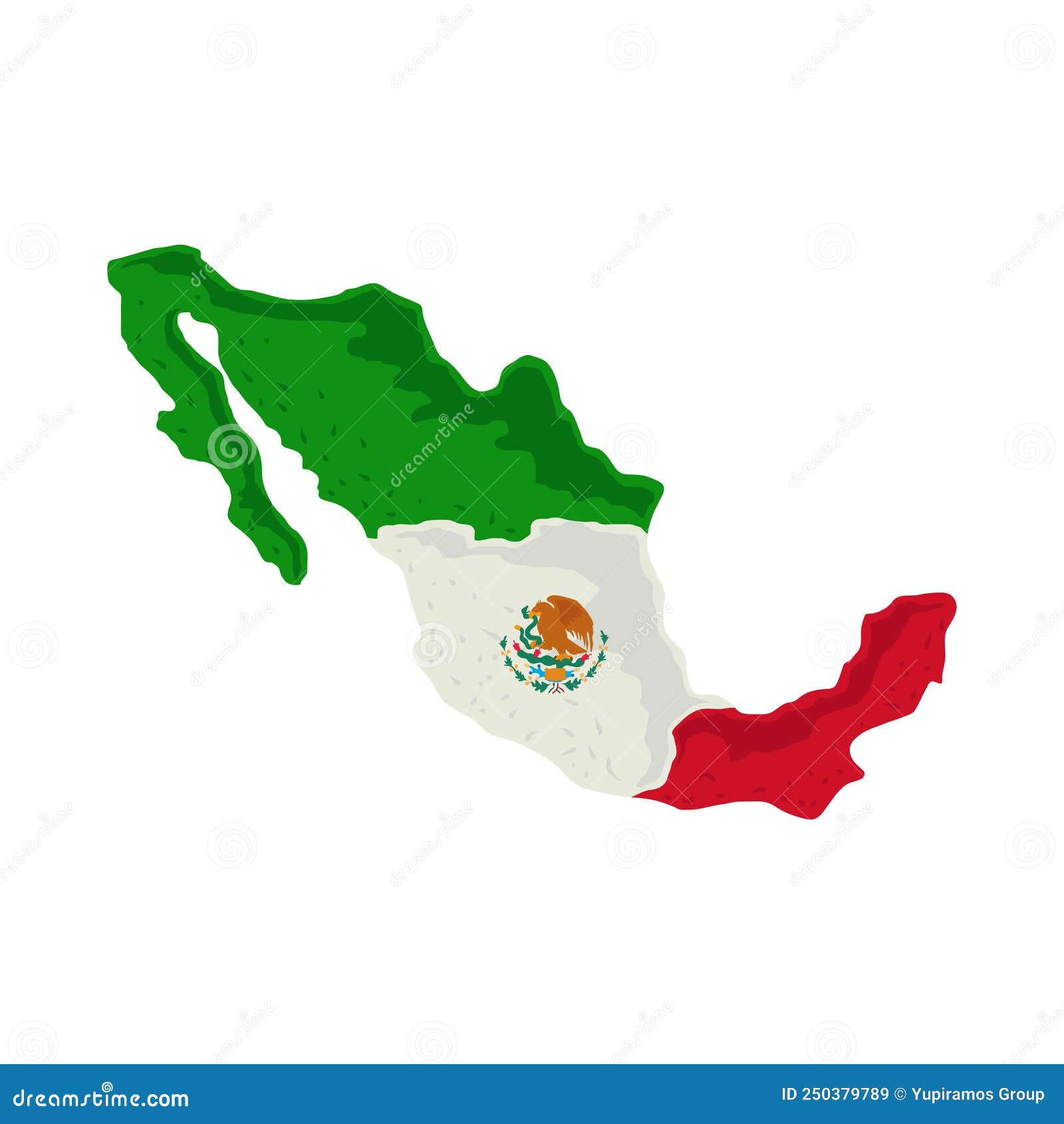 Mexican map and flag stock vector. Illustration of geography - 250379789