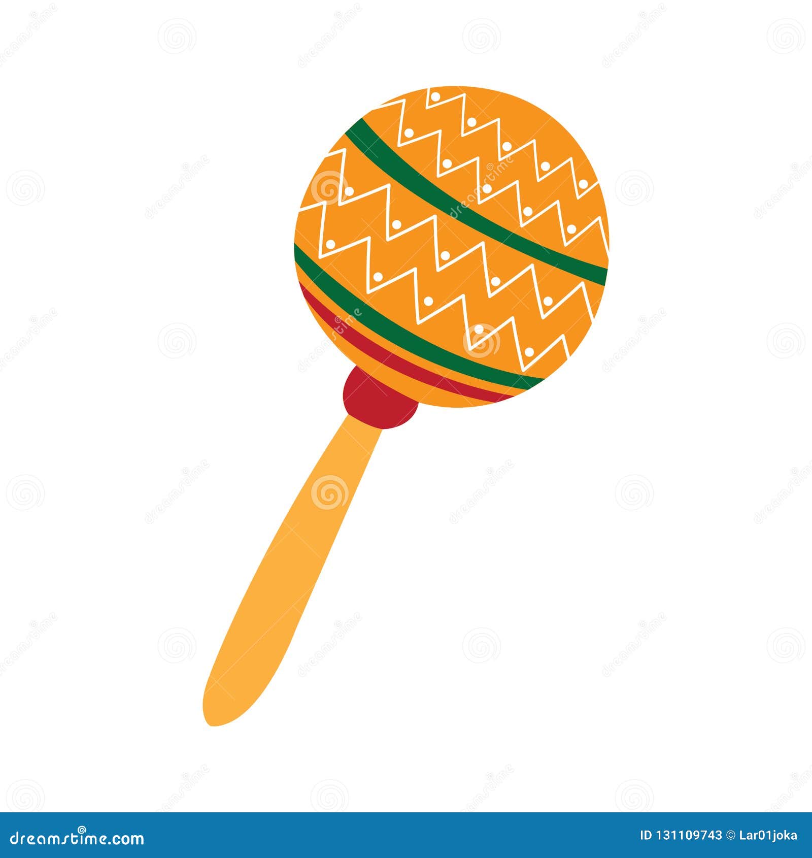 Mexican maraca icon stock vector. Illustration of card - 131109743