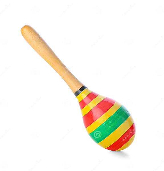 Mexican Maraca on White Background Stock Image - Image of caribbean ...