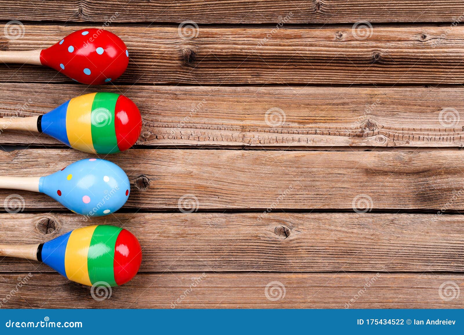 Mexican maracas stock photo. Image of cinco, brown, striped - 175434522