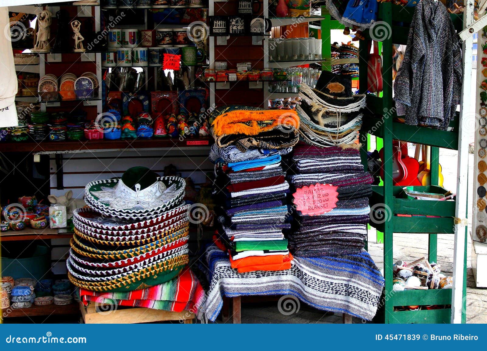 Mexican market editorial stock image. Image of hats, composition - 45471839