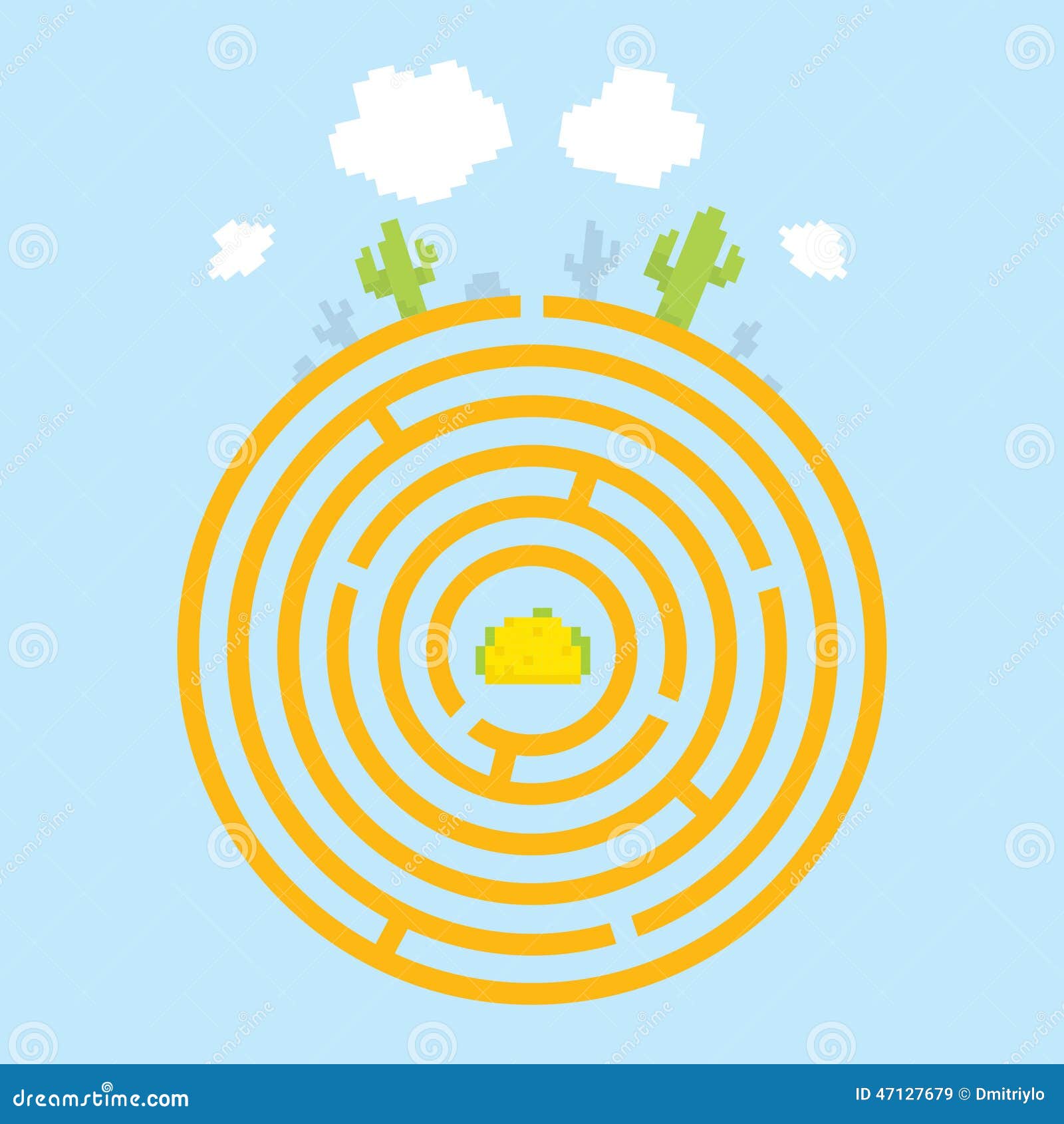 Mexican Maze Vector Illustration Stock Vector - Illustration of geek ...