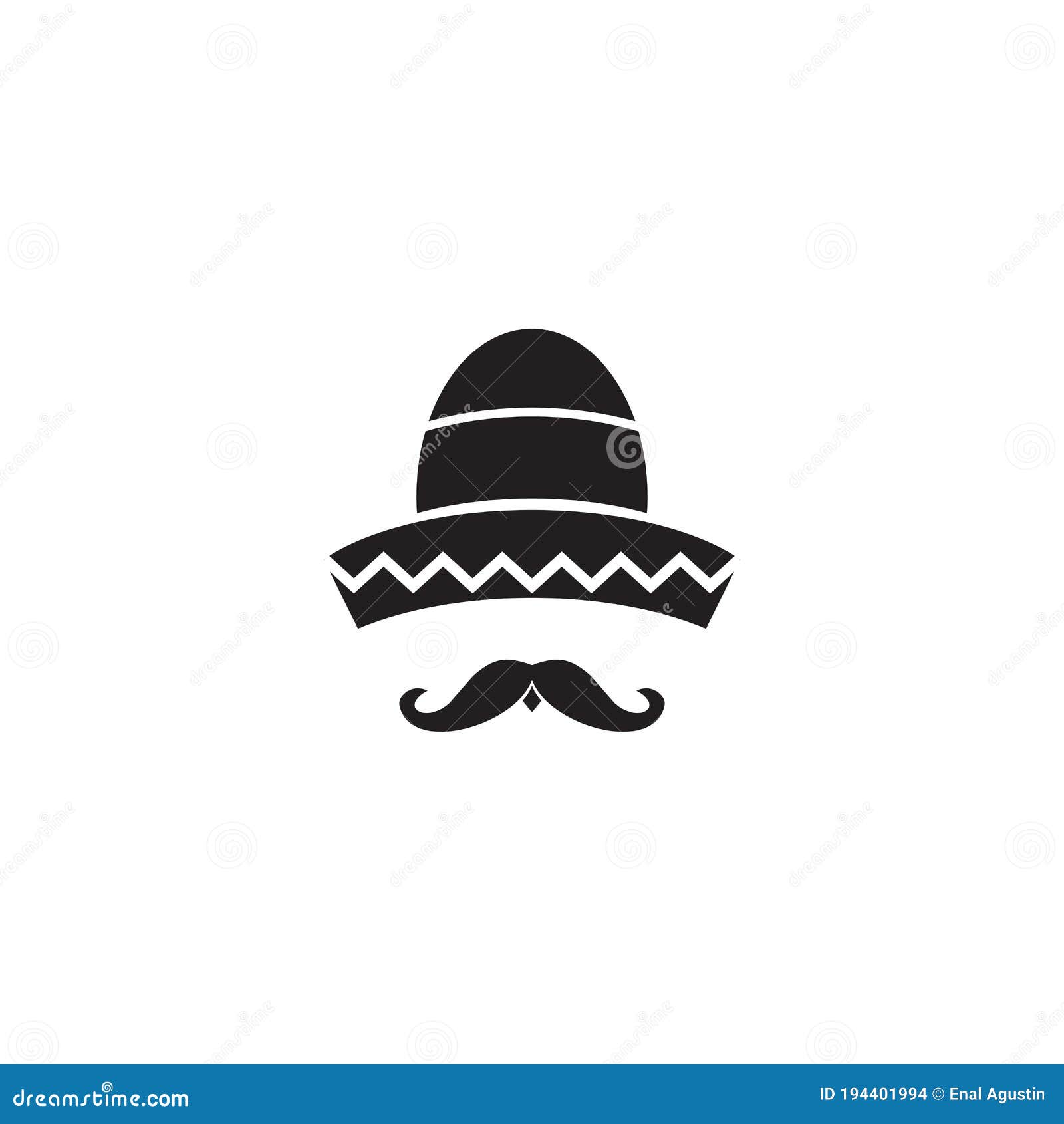 Mexican or Mexico Hat Logo Design Template Stock Vector - Illustration ...