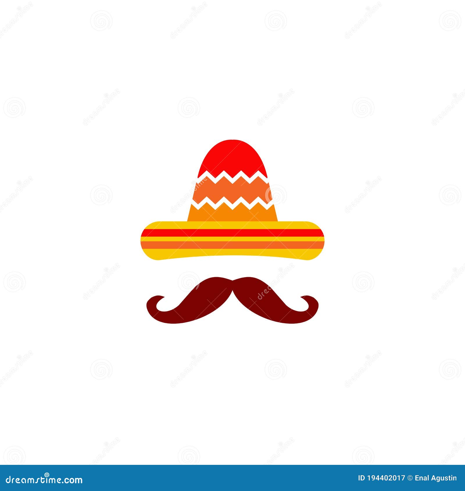 Mexican or Mexico Hat Logo Design Template Stock Vector - Illustration ...