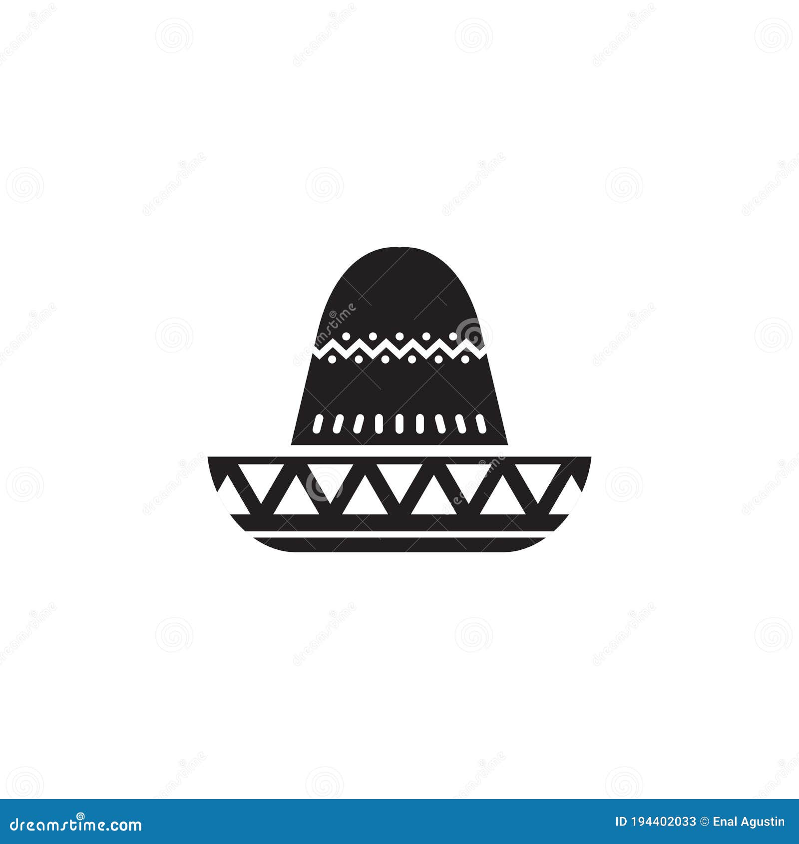 Mexican or Mexico Hat Logo Design Template Stock Vector - Illustration ...