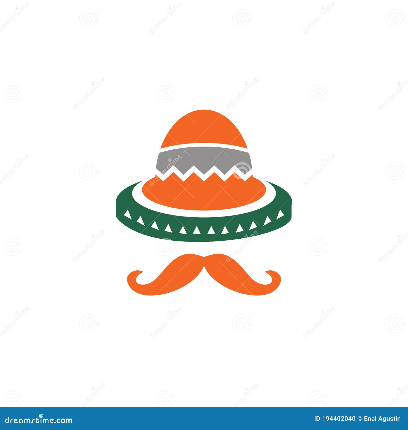 Mexican or Mexico Hat Logo Design Template Stock Vector - Illustration ...
