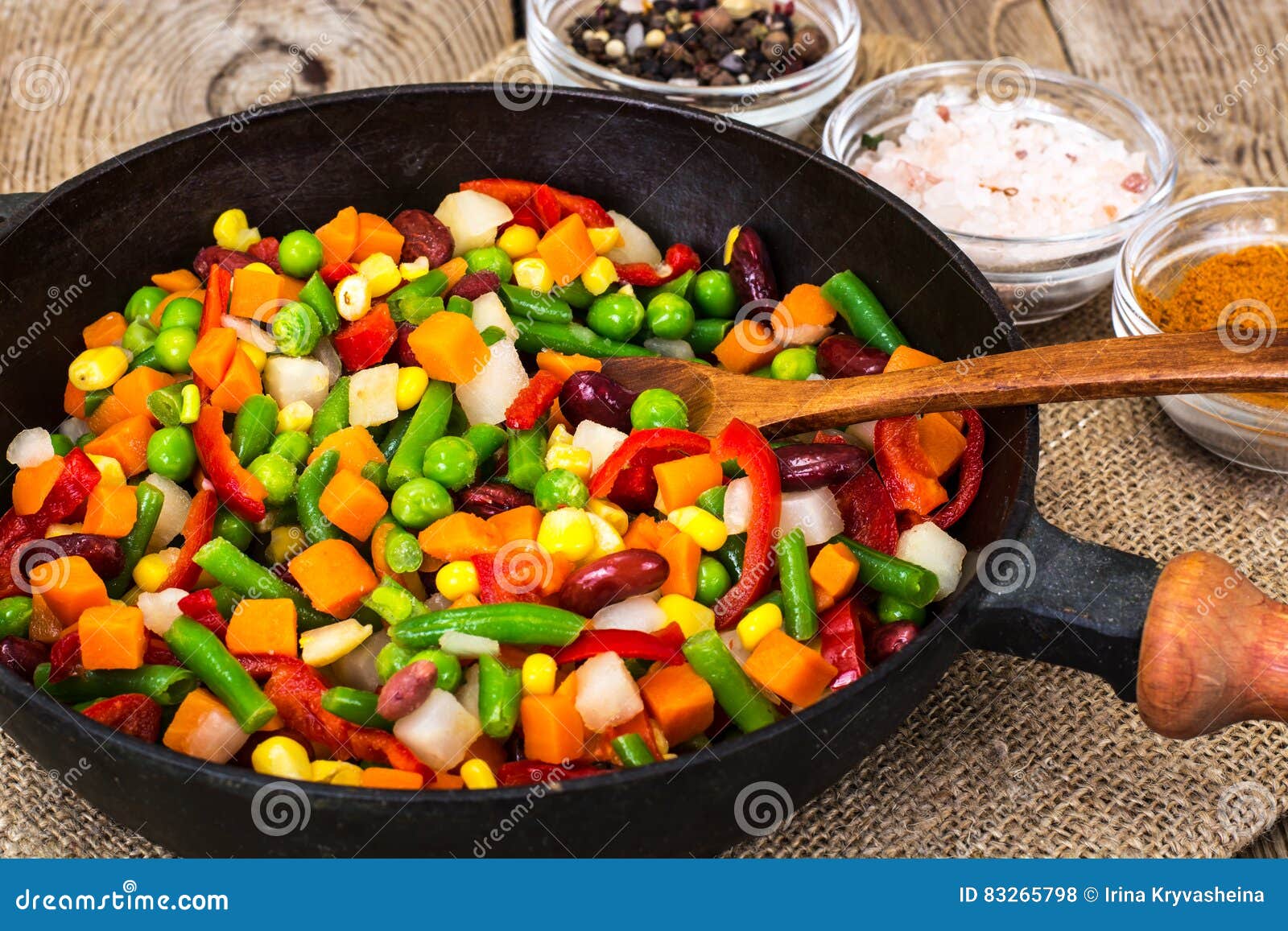 Mexican Mixture of Vegetables, Cooked in a Frying Pan Stock Photo ...