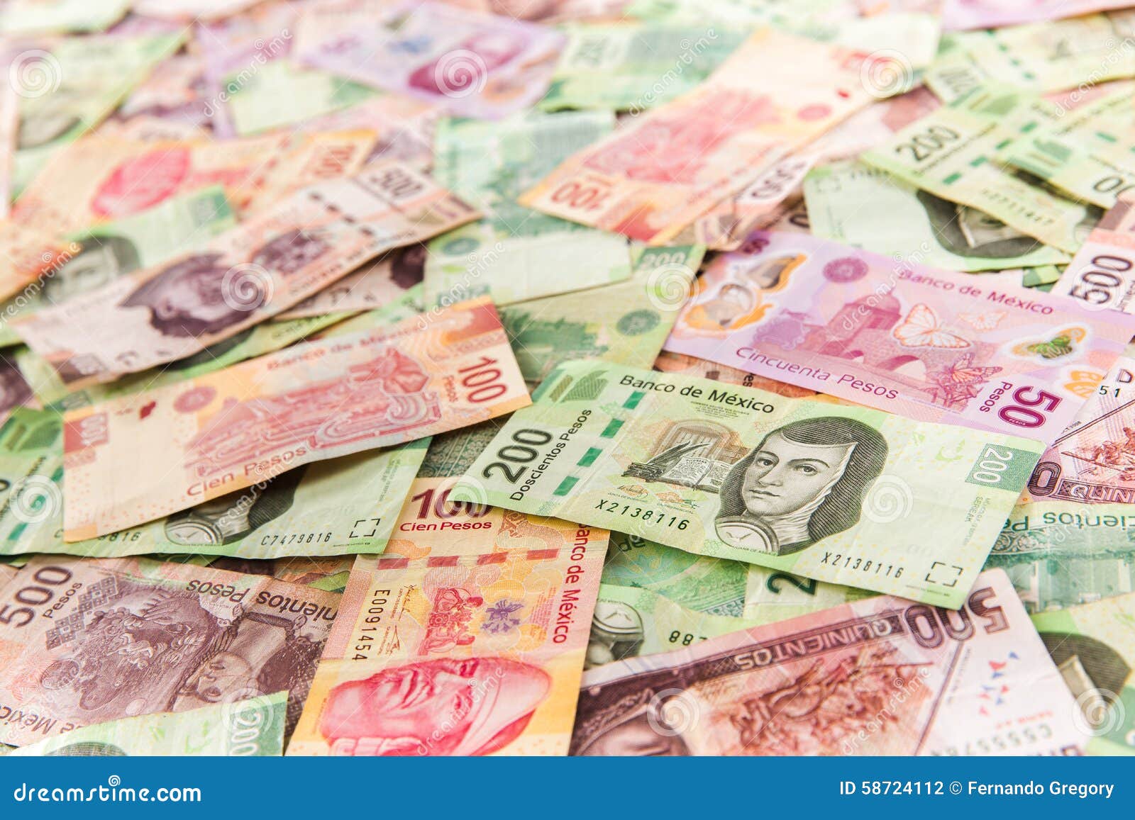 Mexican money background stock photo. Image of international - 58724112
