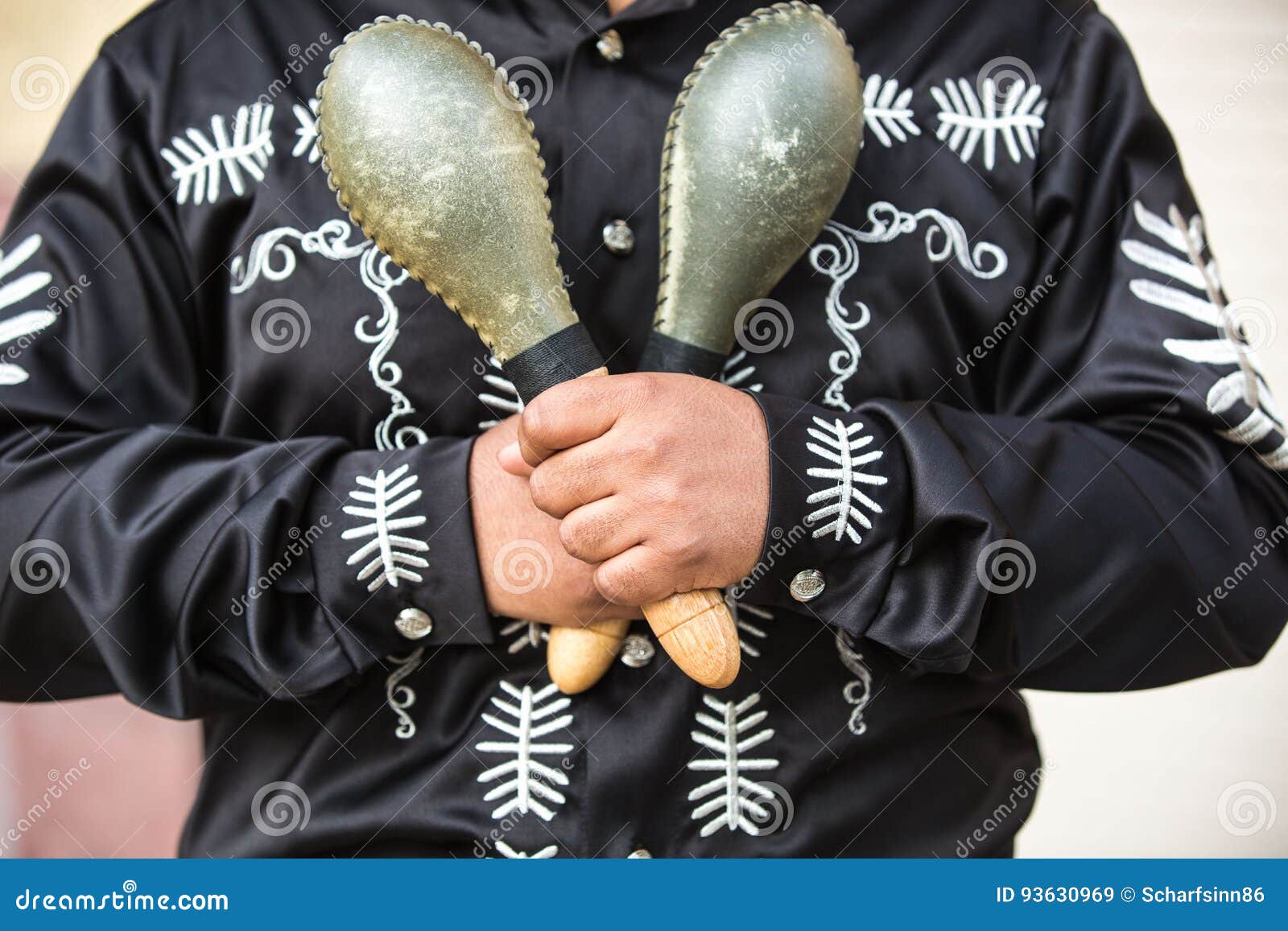 Mexican Musician with Maracas Stock Image - Image of folk, background ...