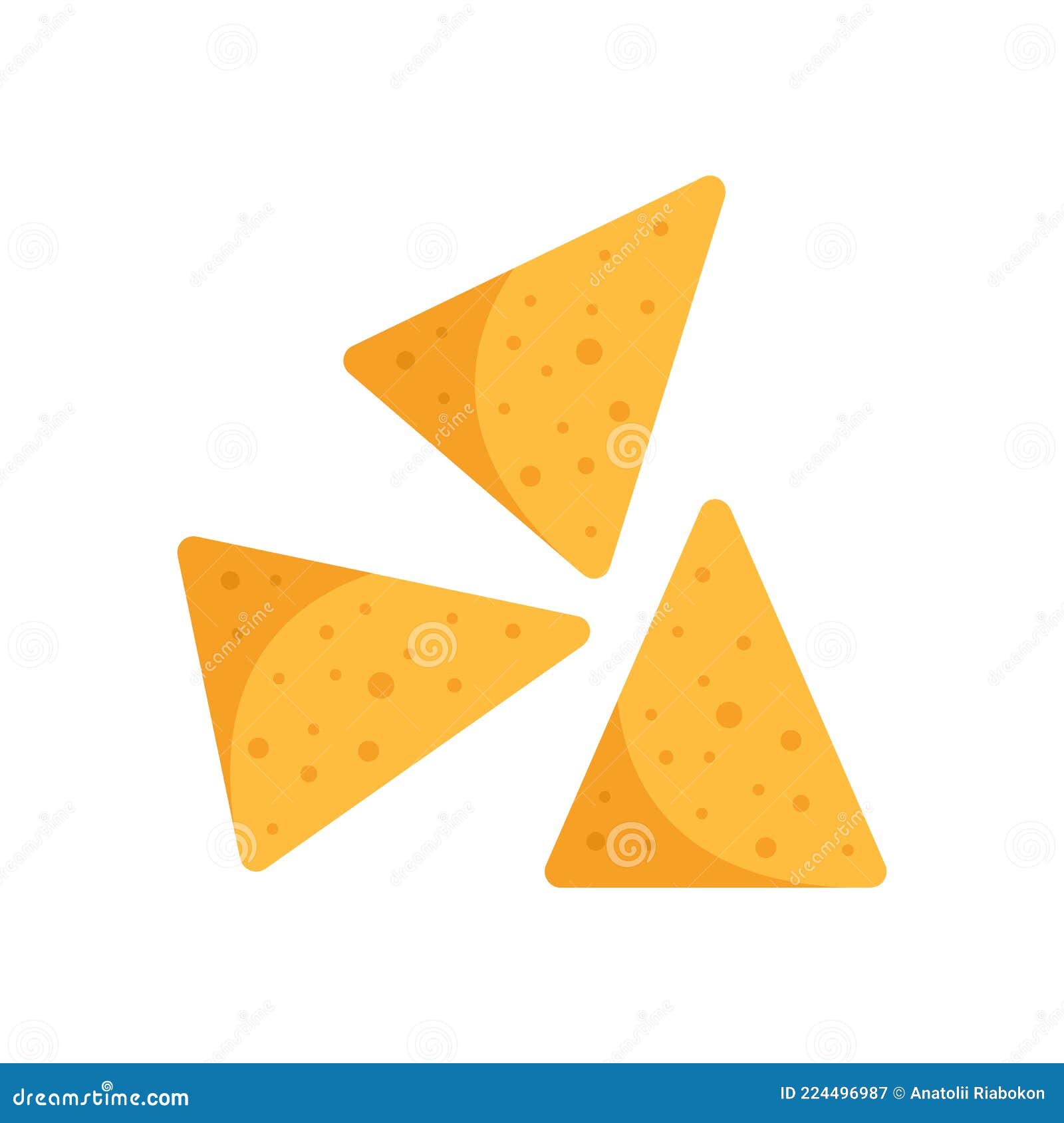 Mexican Nachos Icon Flat Isolated Vector Stock Vector - Illustration of ...