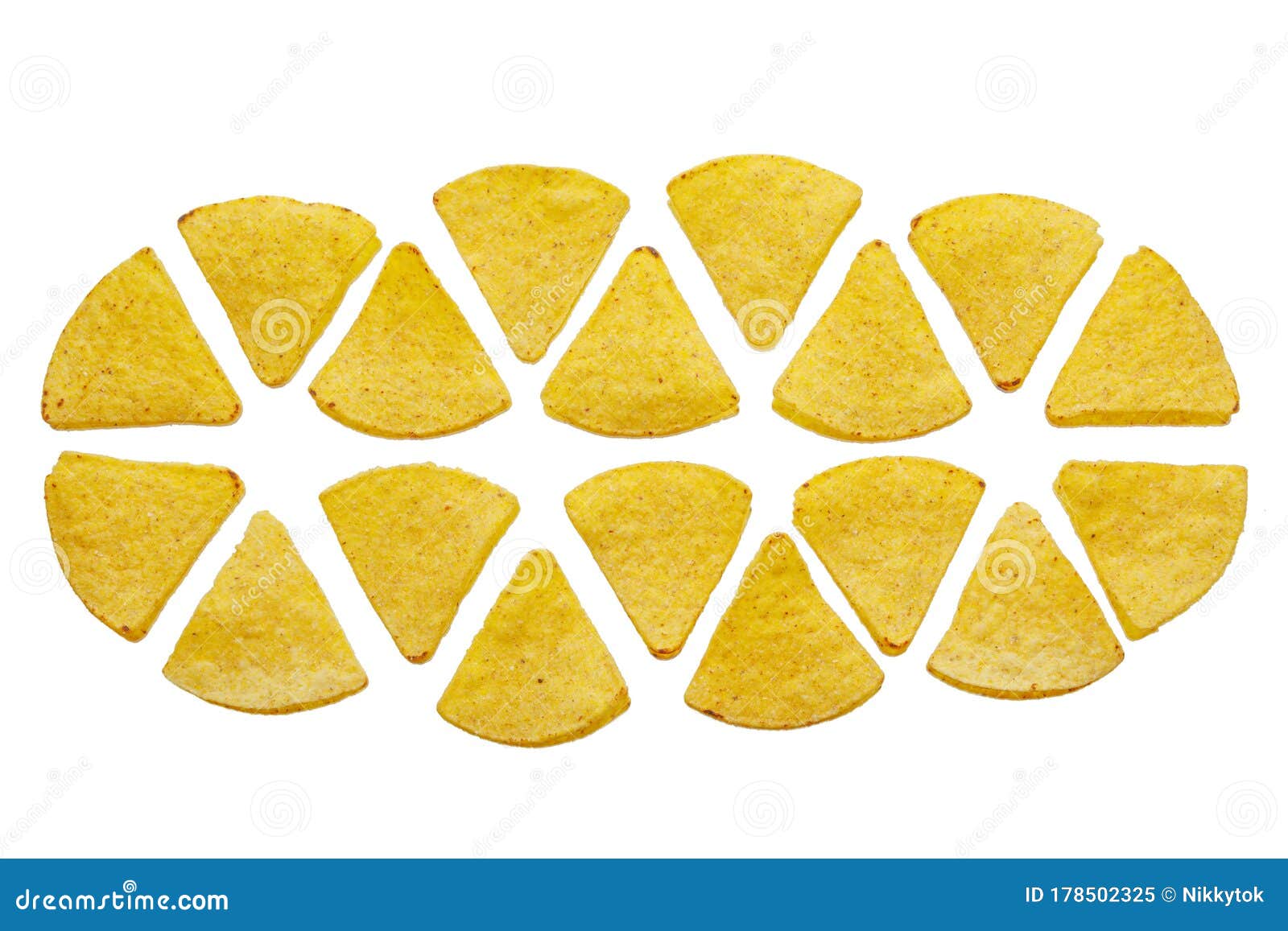 Mexican Nachos Tortilla Chips Abstract Shape Stock Image - Image of ...