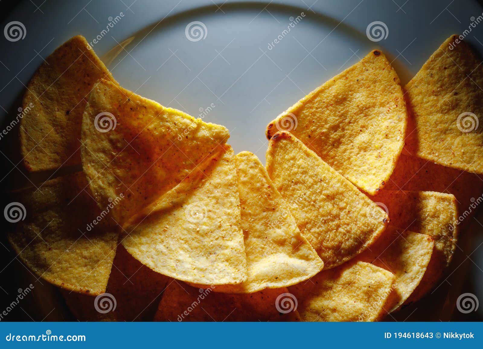 Mexican Nachos Tortilla Chips on Plate Stock Image - Image of pepper ...