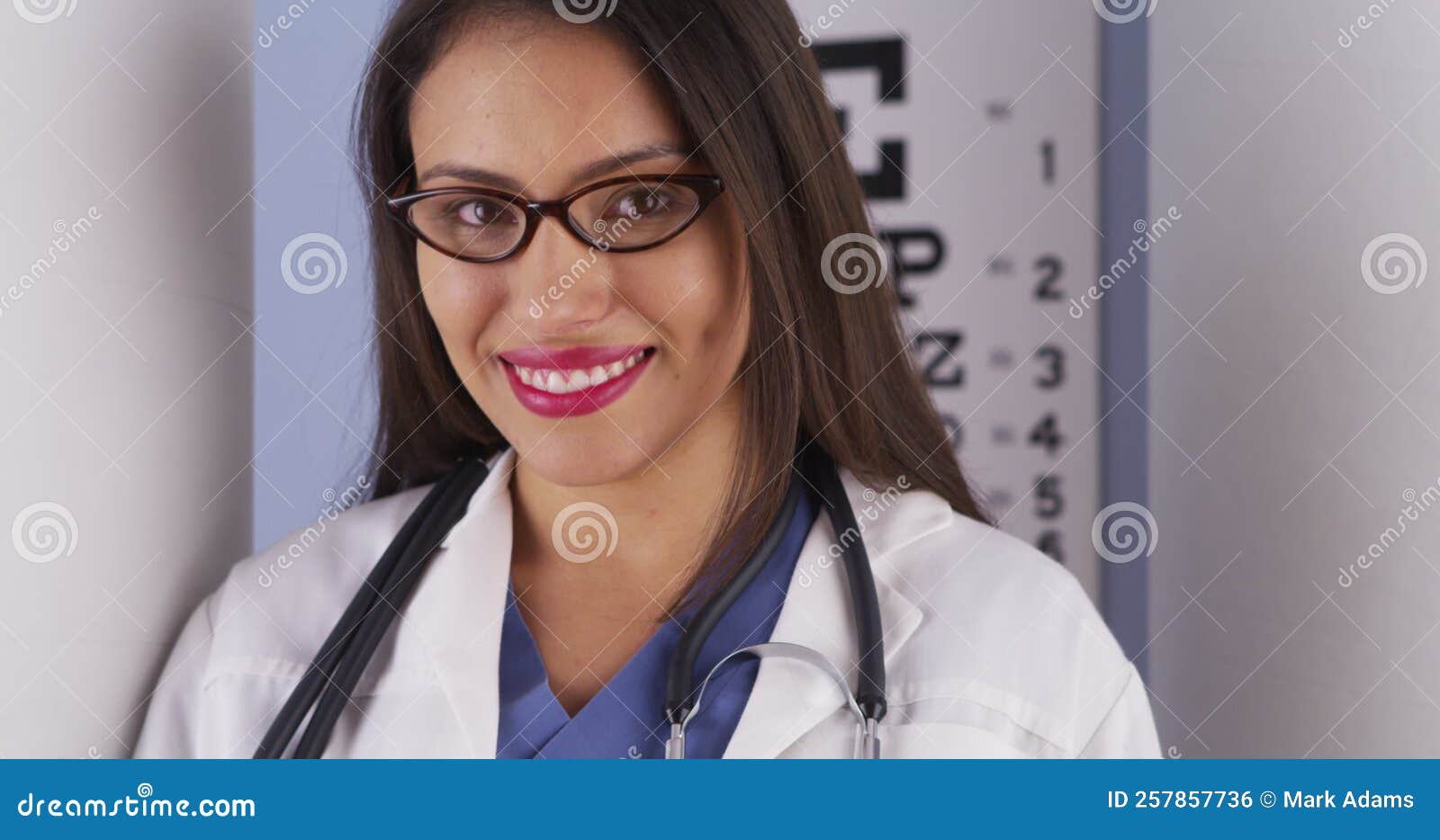 Mexican Optometrist Standing in Office Stock Footage - Video of vision ...