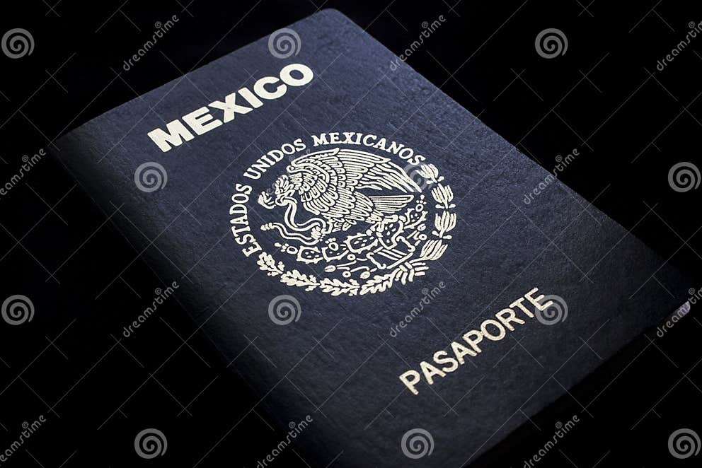 Mexican Passport in a Black Background Stock Photo - Image of country ...