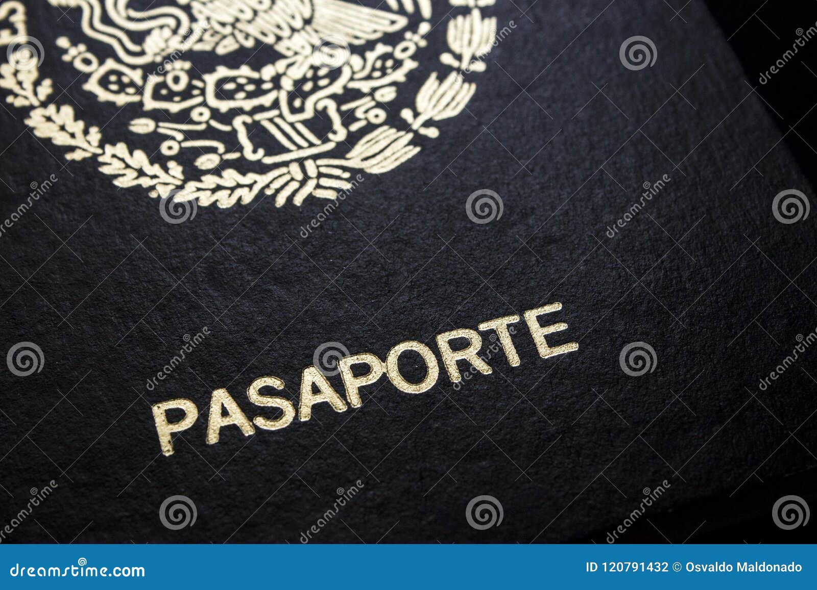 Mexican Passport in a Black Background Stock Photo - Image of alrright ...