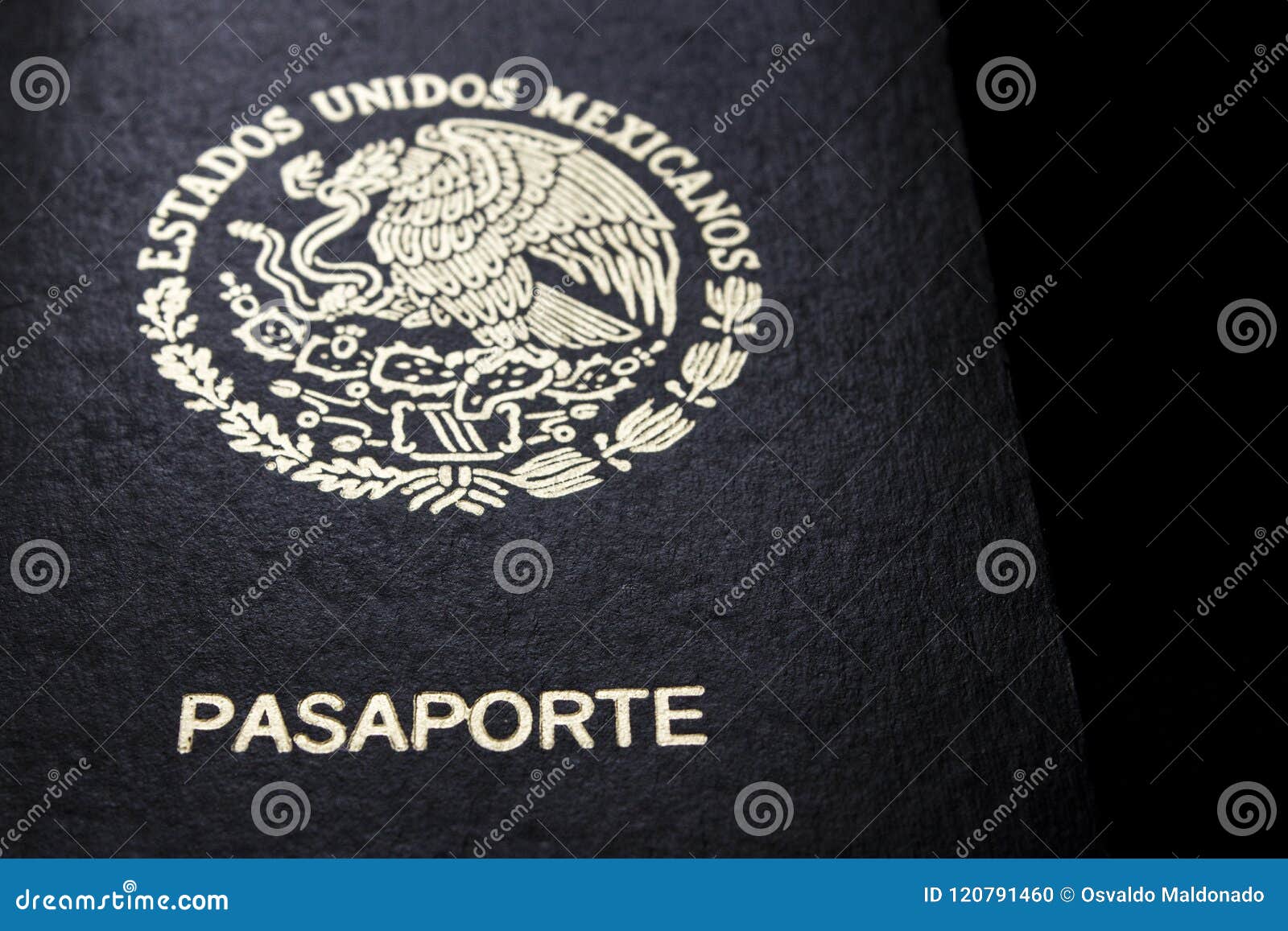 Mexican Passport In A Black Background Stock Photo - Image of negocios ...