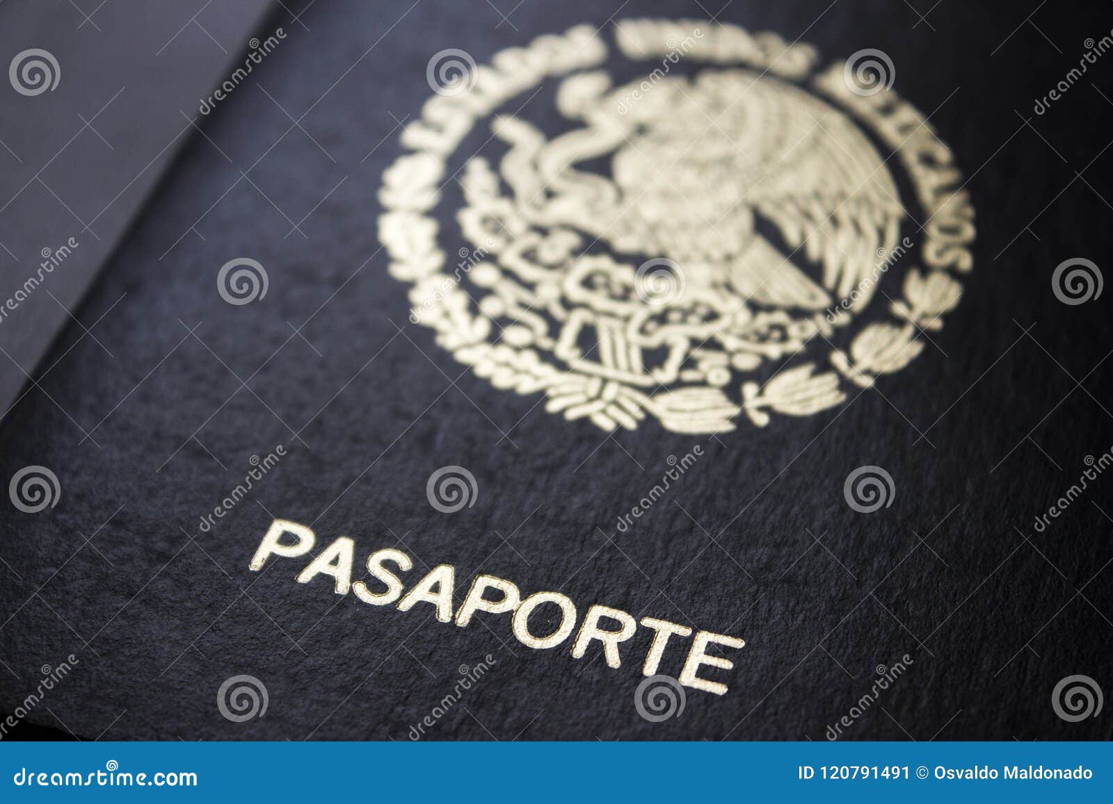 Mexican Passport in a Black Background Stock Image - Image of nacional ...
