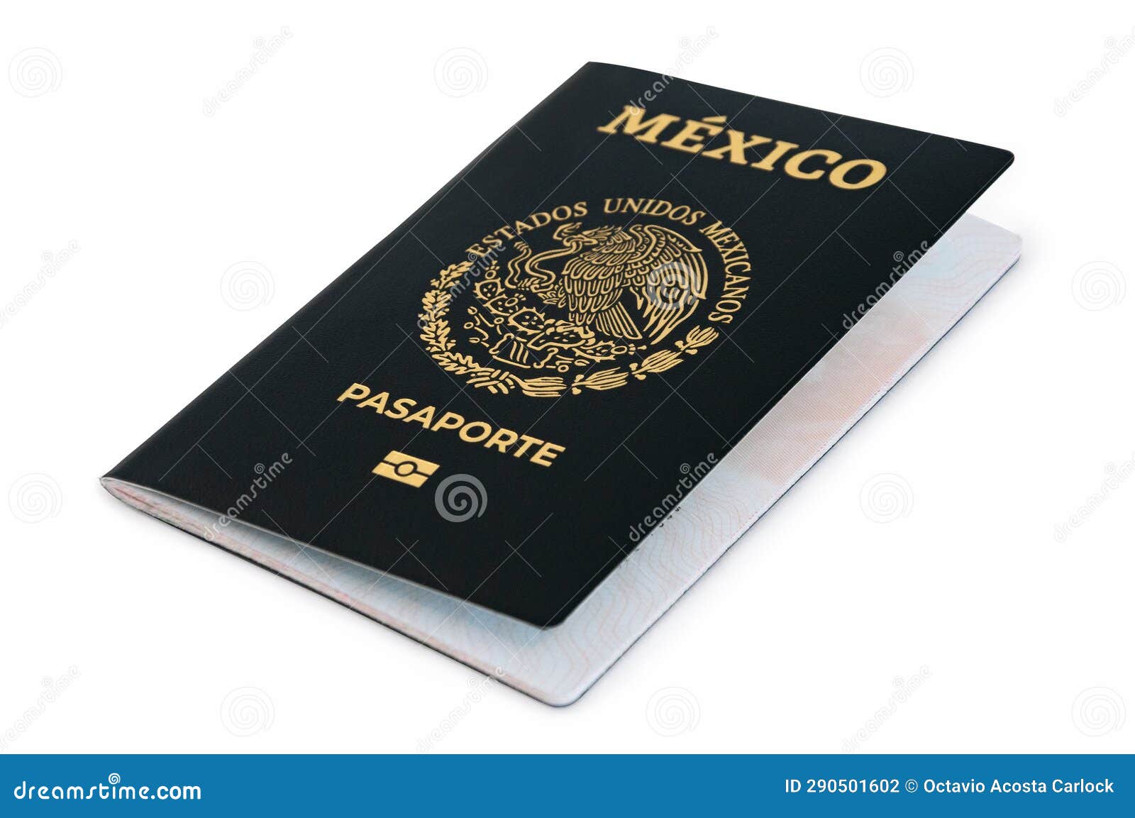 Mexican passport isolated stock photo. Image of trip - 290501602