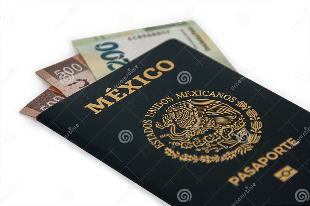 Mexican Passport with Some Bills Stock Image - Image of mexico, money ...