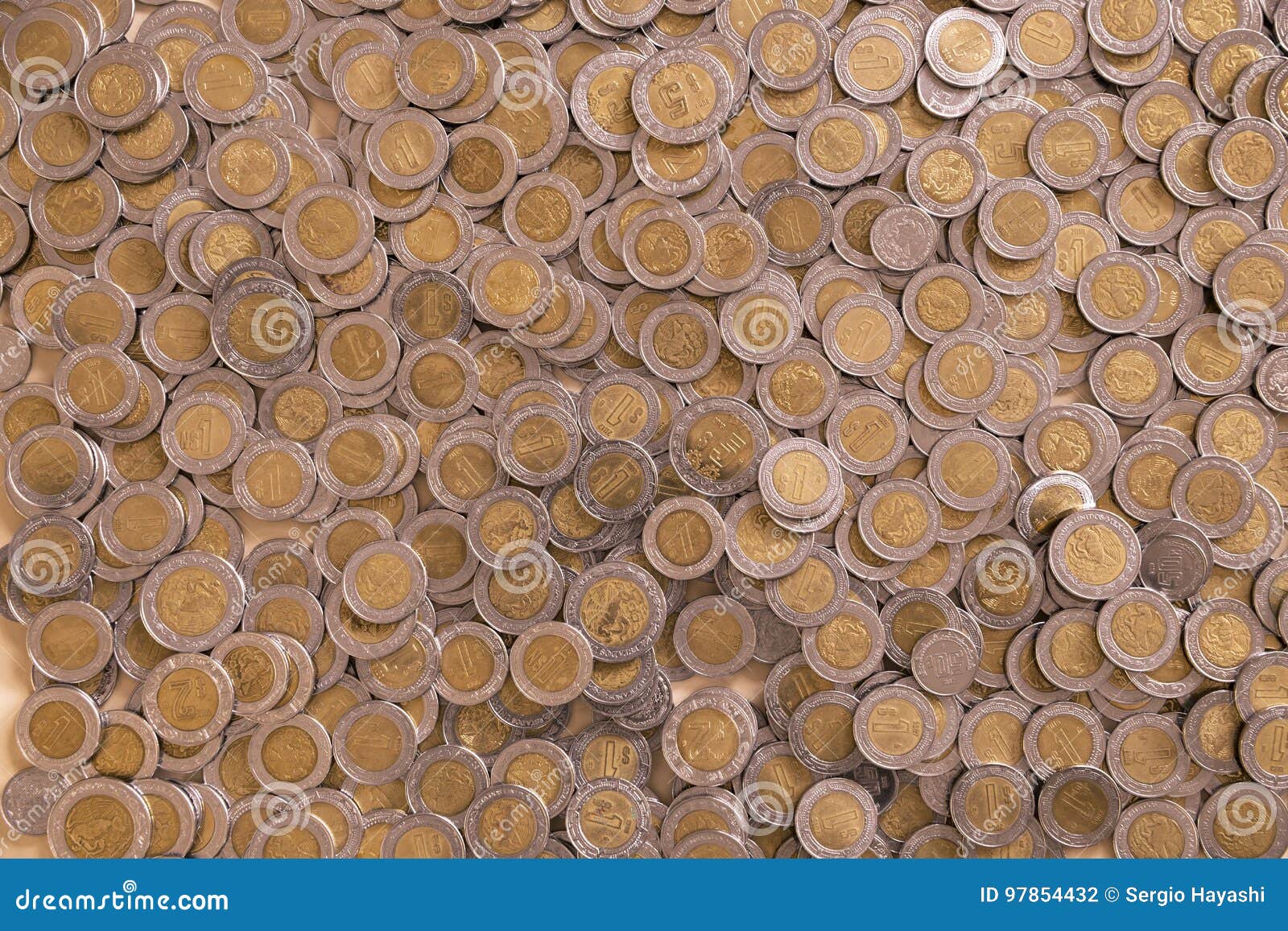 Mexican Peso Coins Background Stock Photo - Image of bank, finance ...