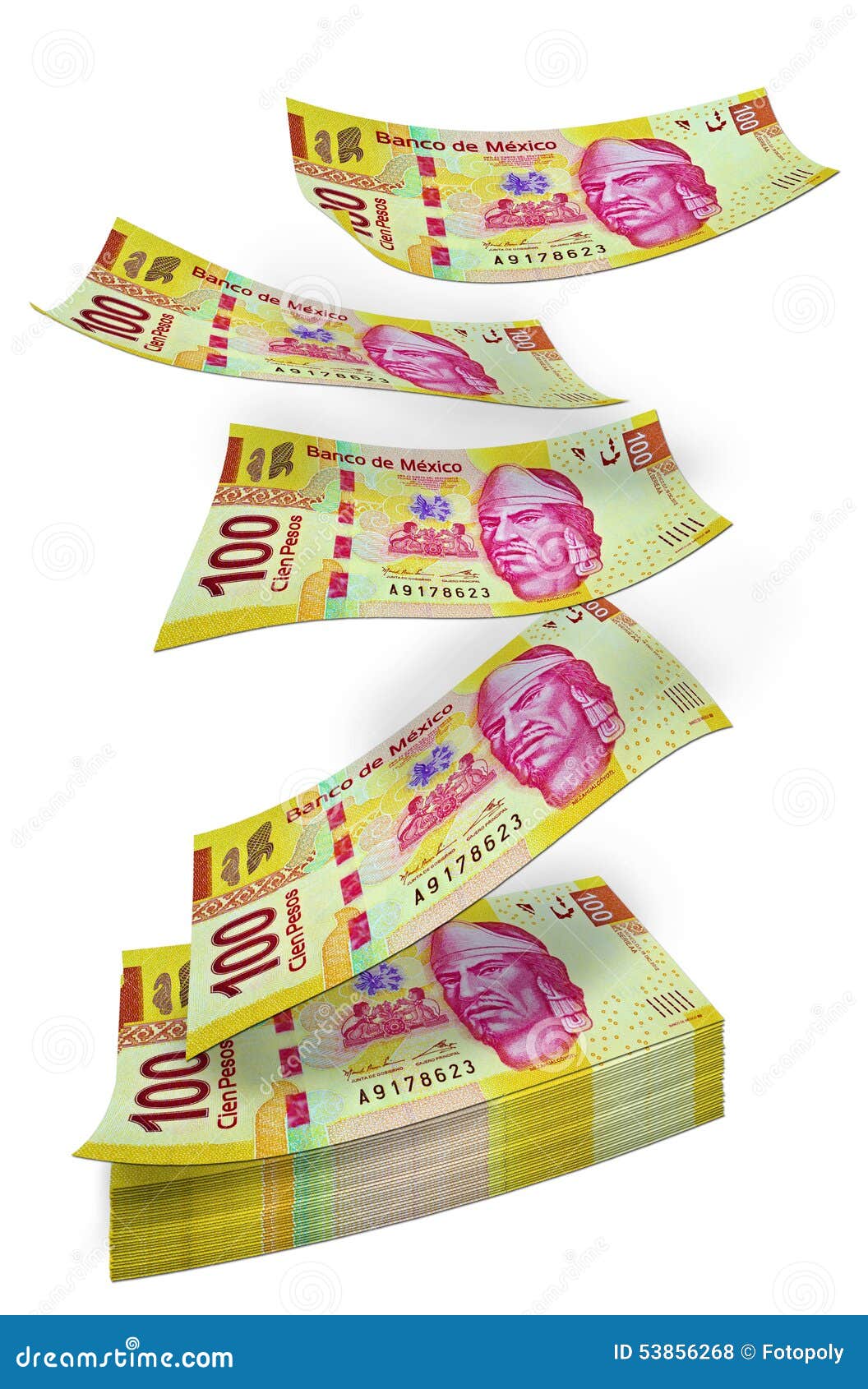 Mexican Peso money pile stock illustration. Illustration of income ...