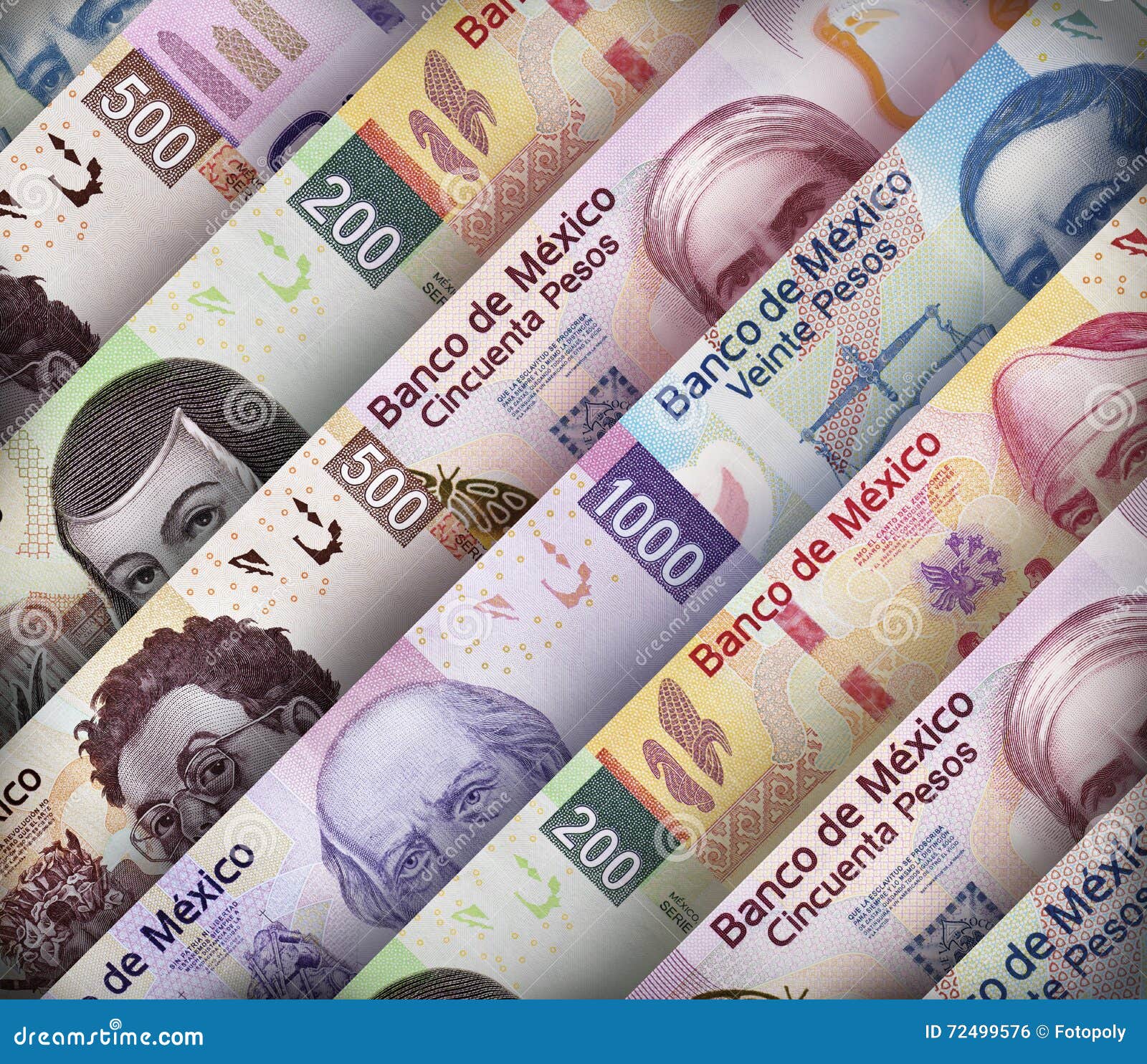 Mexican Peso Paper Bills stock photo. Image of budget - 72499576